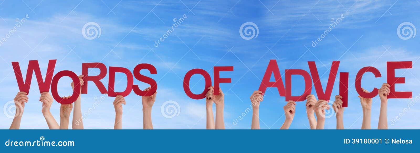 Hands Holding Words of Advice Stock Image - Image of solve, guidance ...
