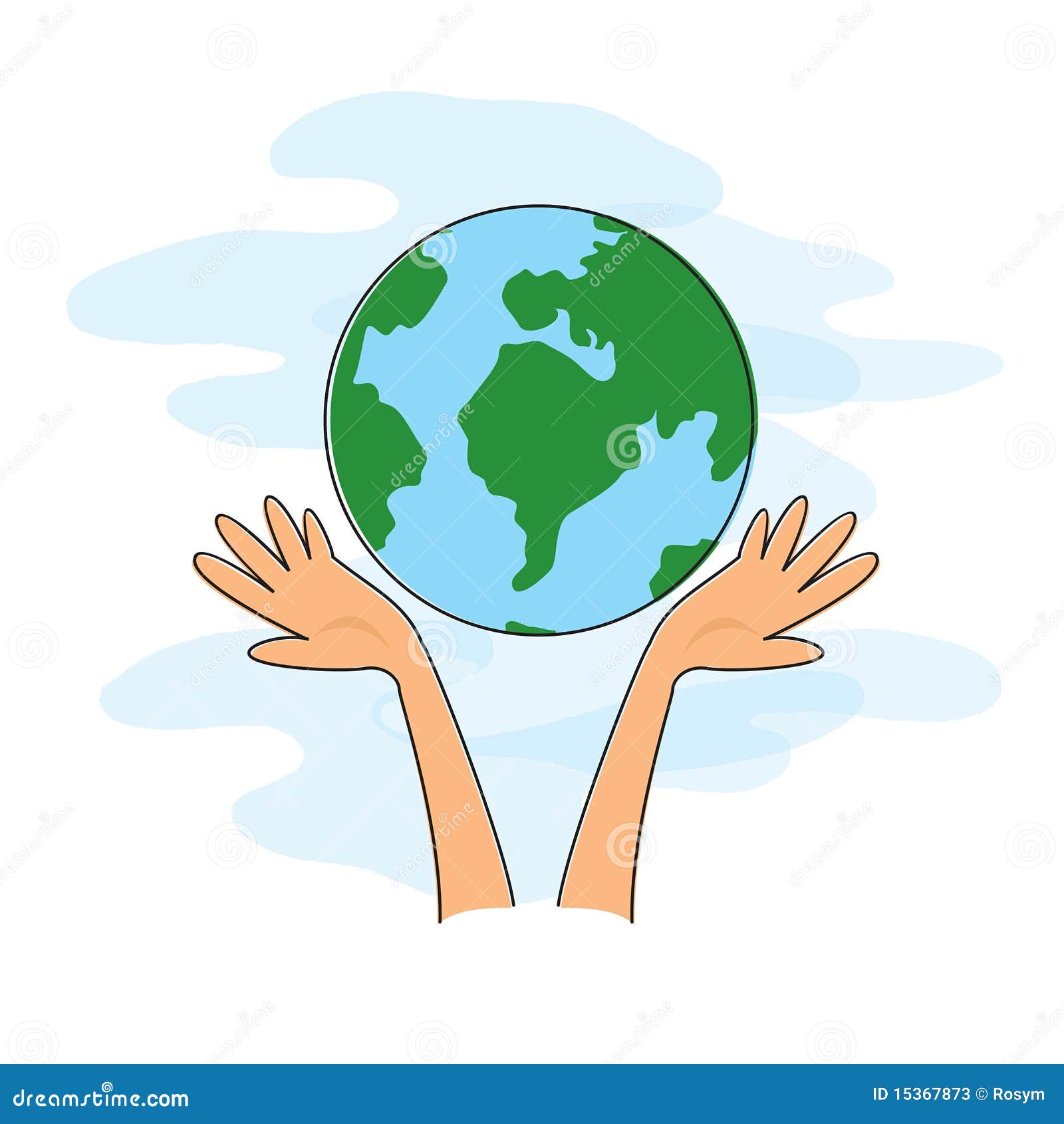 Hands holding the world stock vector. Illustration of standing - 15367873