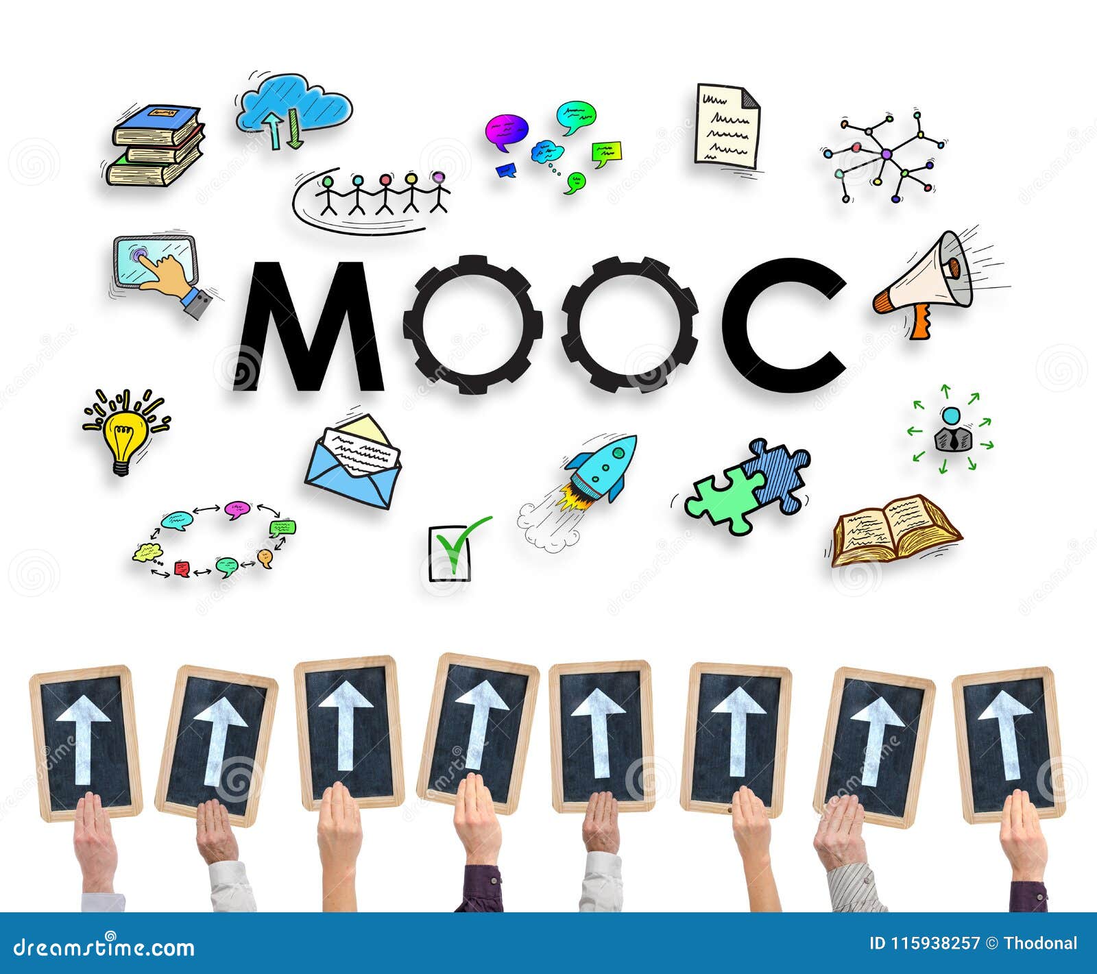 Mooc Concept on a Whiteboard Stock Illustration - Illustration of ...