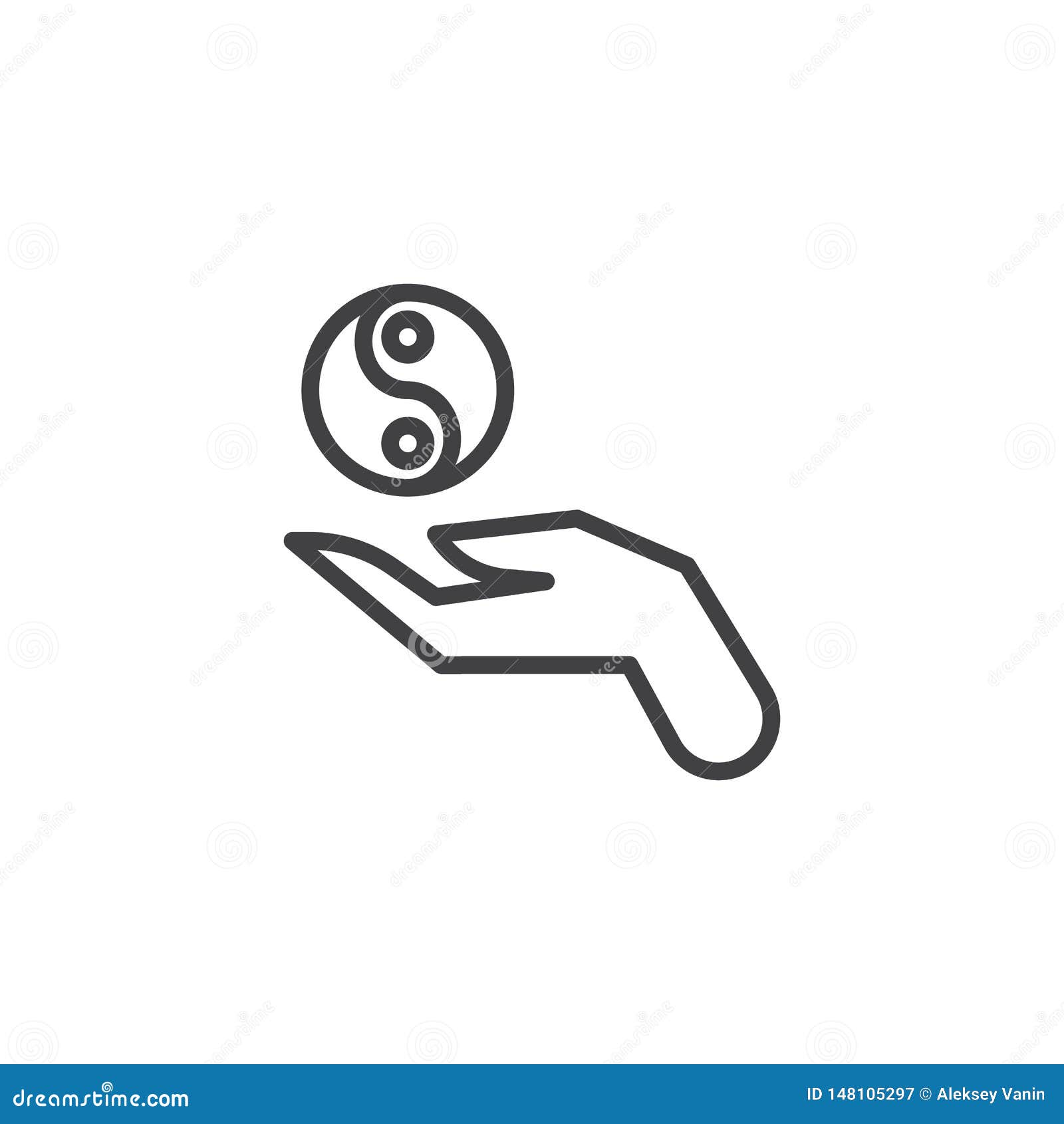 Hands Holding Yin Yang Line Icon Stock Vector - Illustration of outline ... Hands Holding Yin Yang Line Icon Stock Vector - Illustration of outline ...