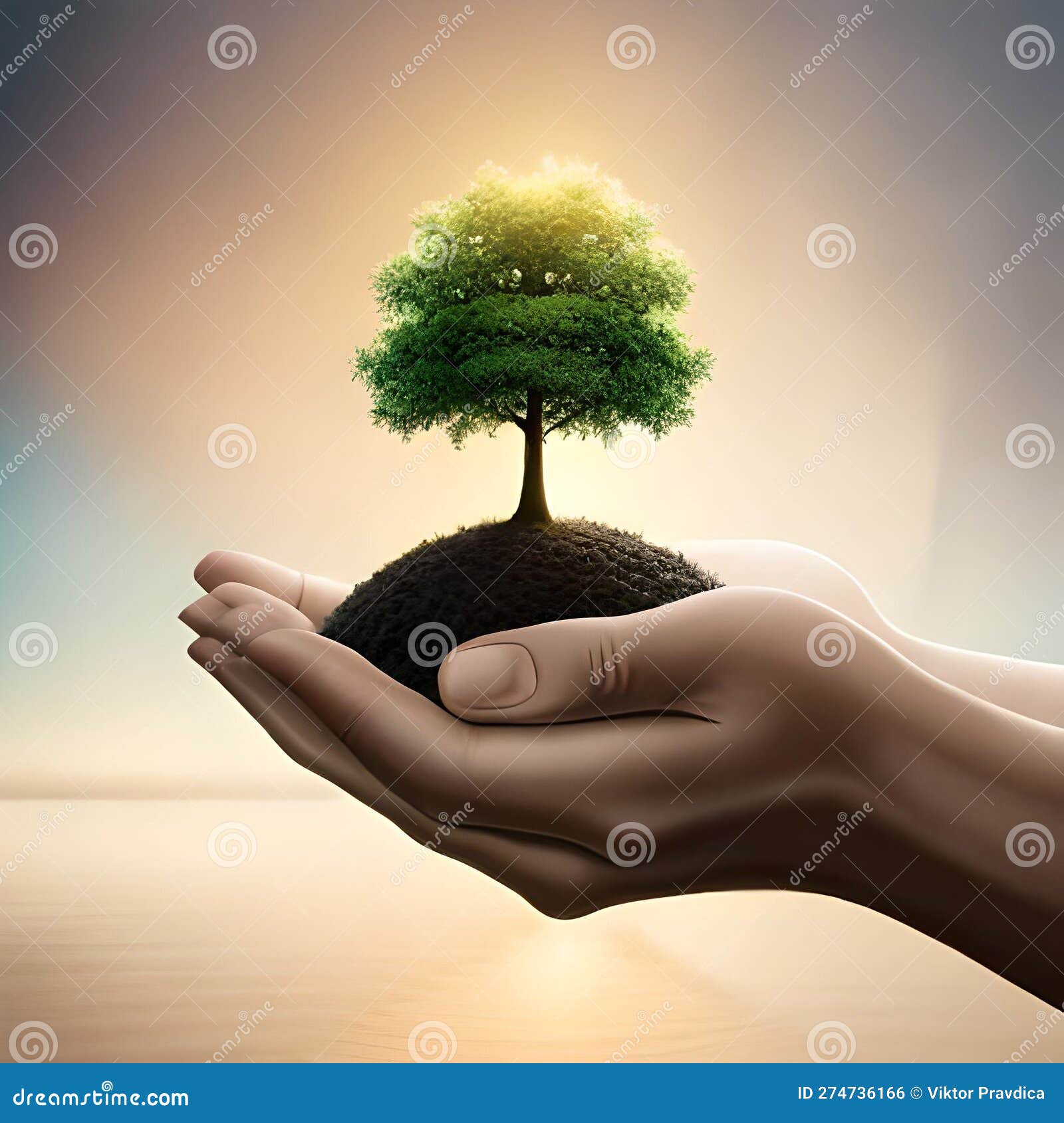 Protecting nature stock illustration. Illustration of holding - 274736166
