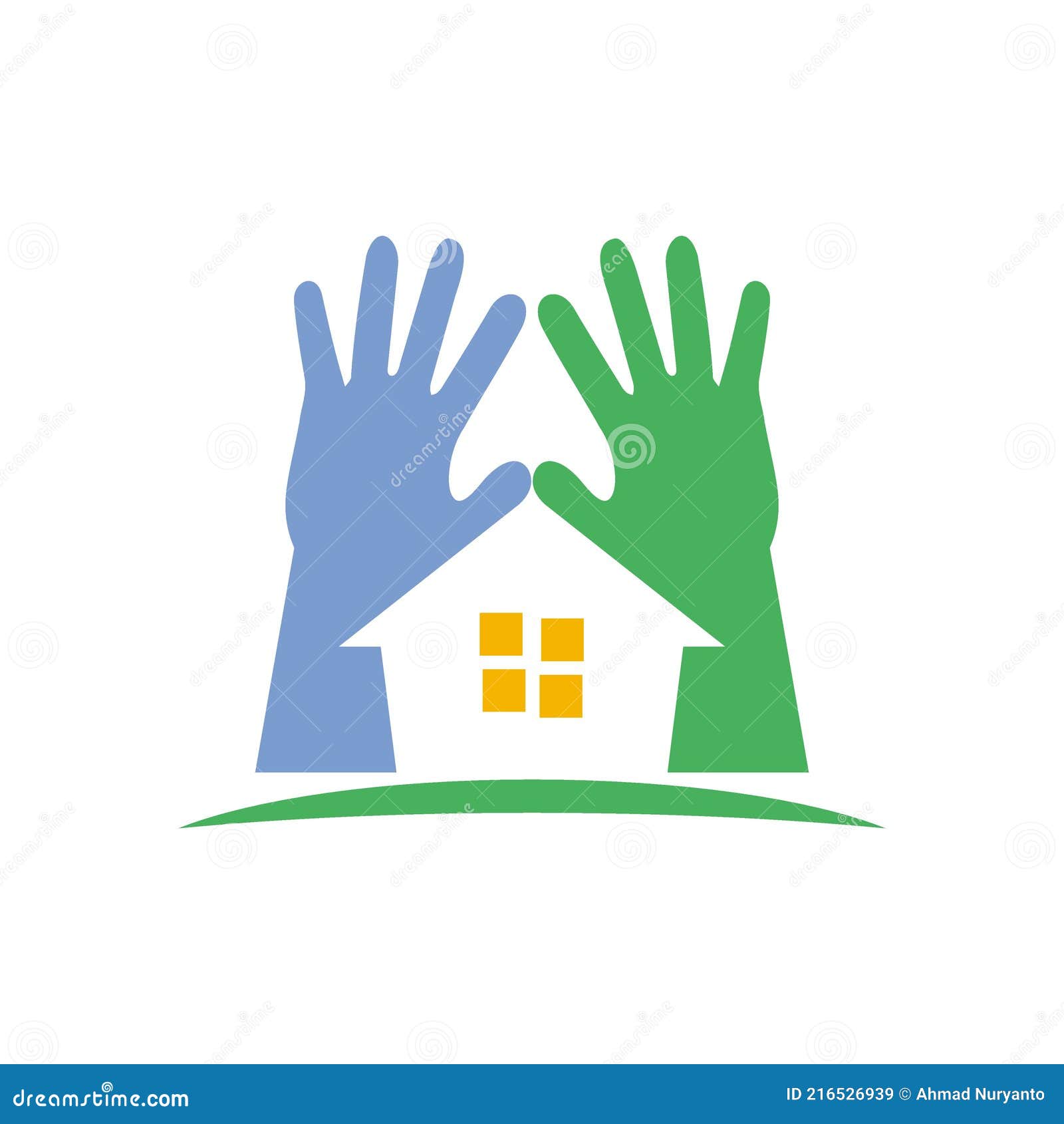 Hands and home stock vector. Illustration of handsillustration - 216526939