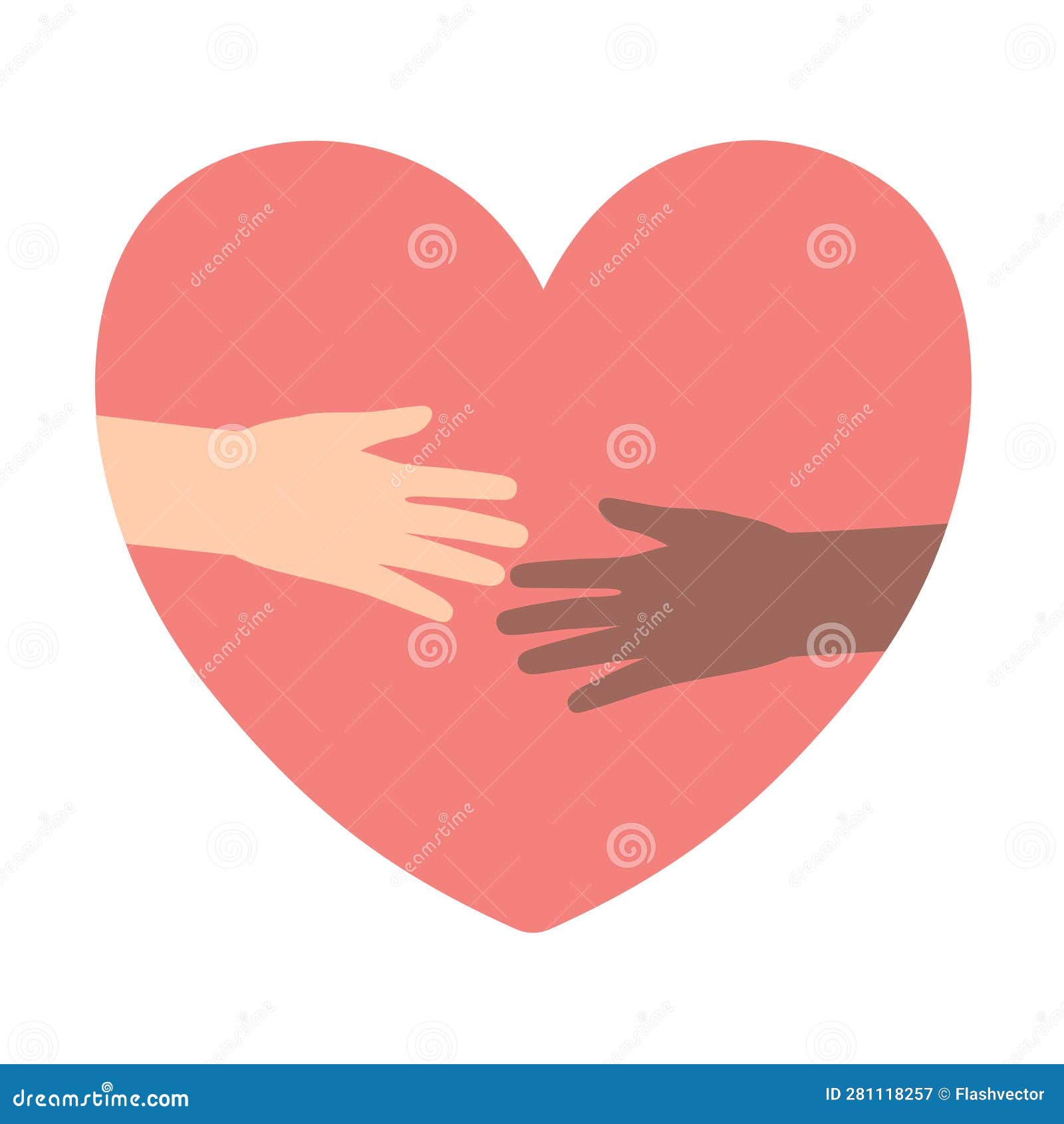 Hands Hug Heart Shape Peace Concept Stock Vector - Illustration of hand ...