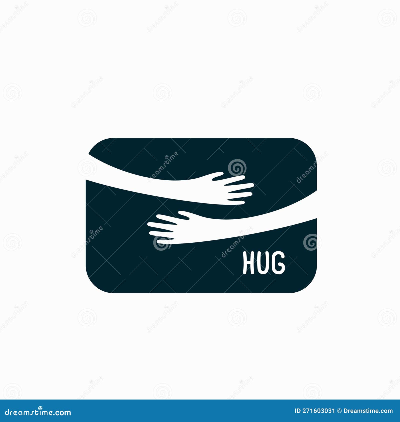 Hands Hugged Yourself Simple Illustration Stock Vector - Illustration ...