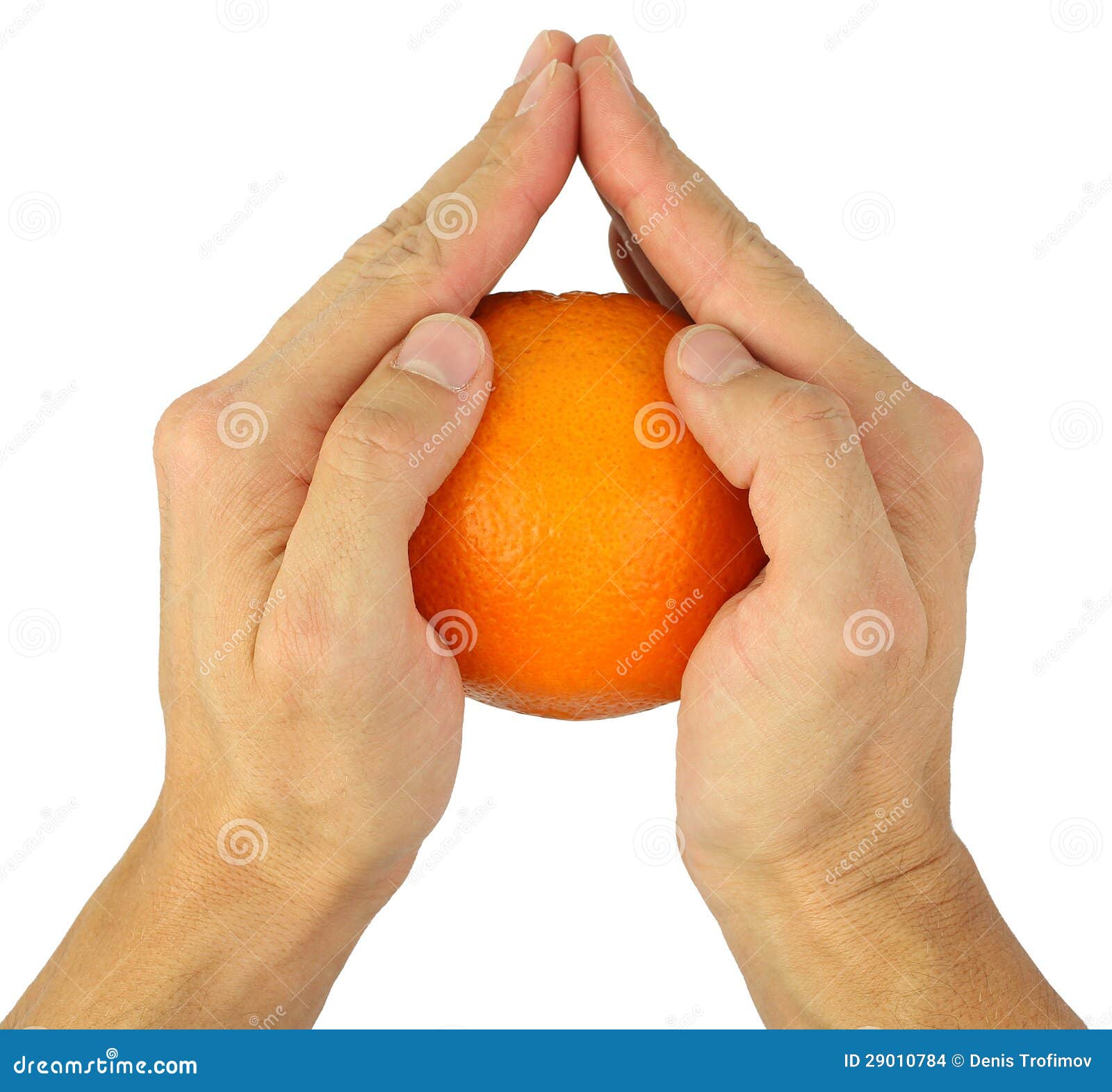 Hands, hugging ripe orange stock photo. Image of life - 29010784