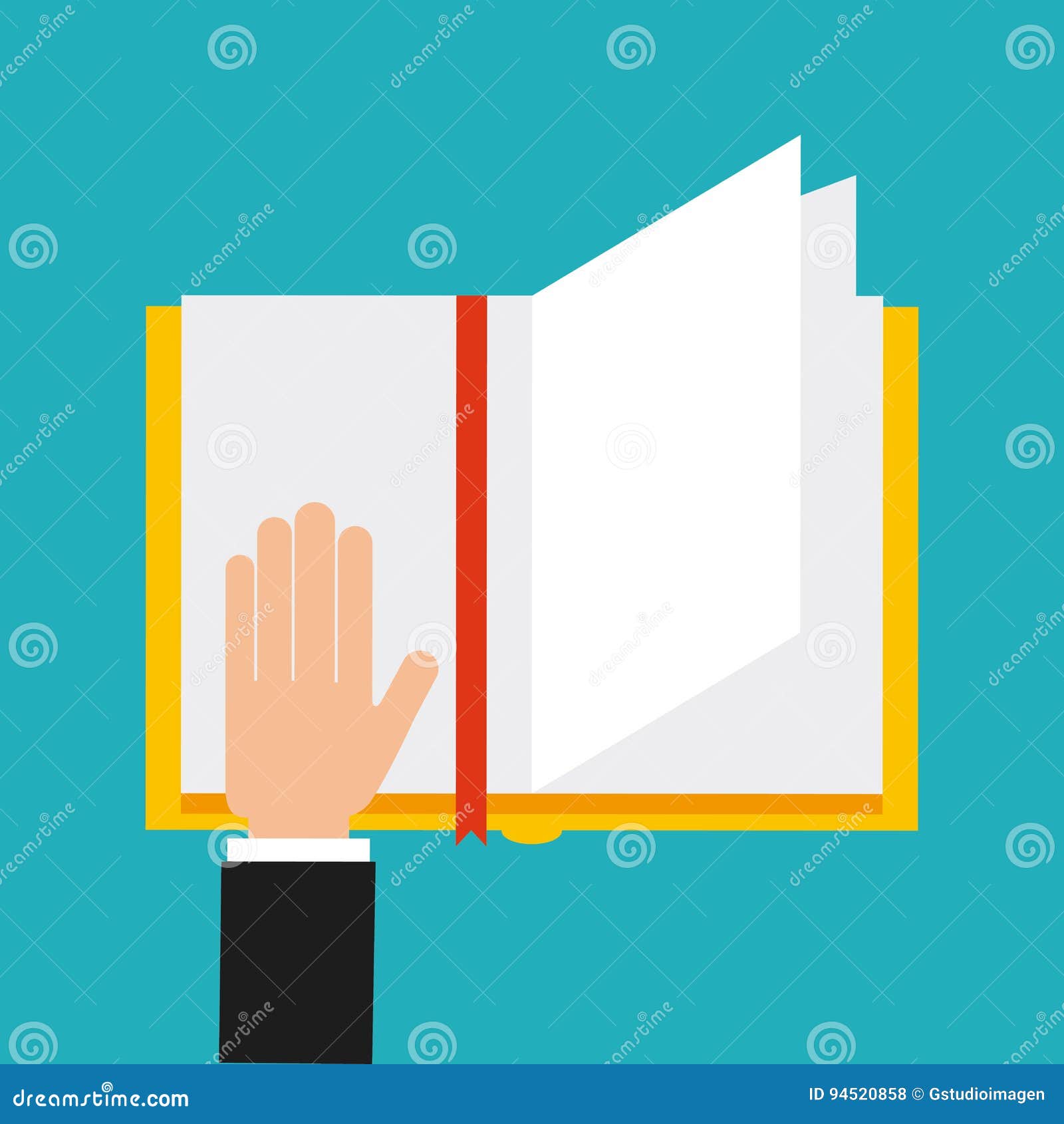 Hands Human with Book Reading Stock Vector - Illustration of flat ...