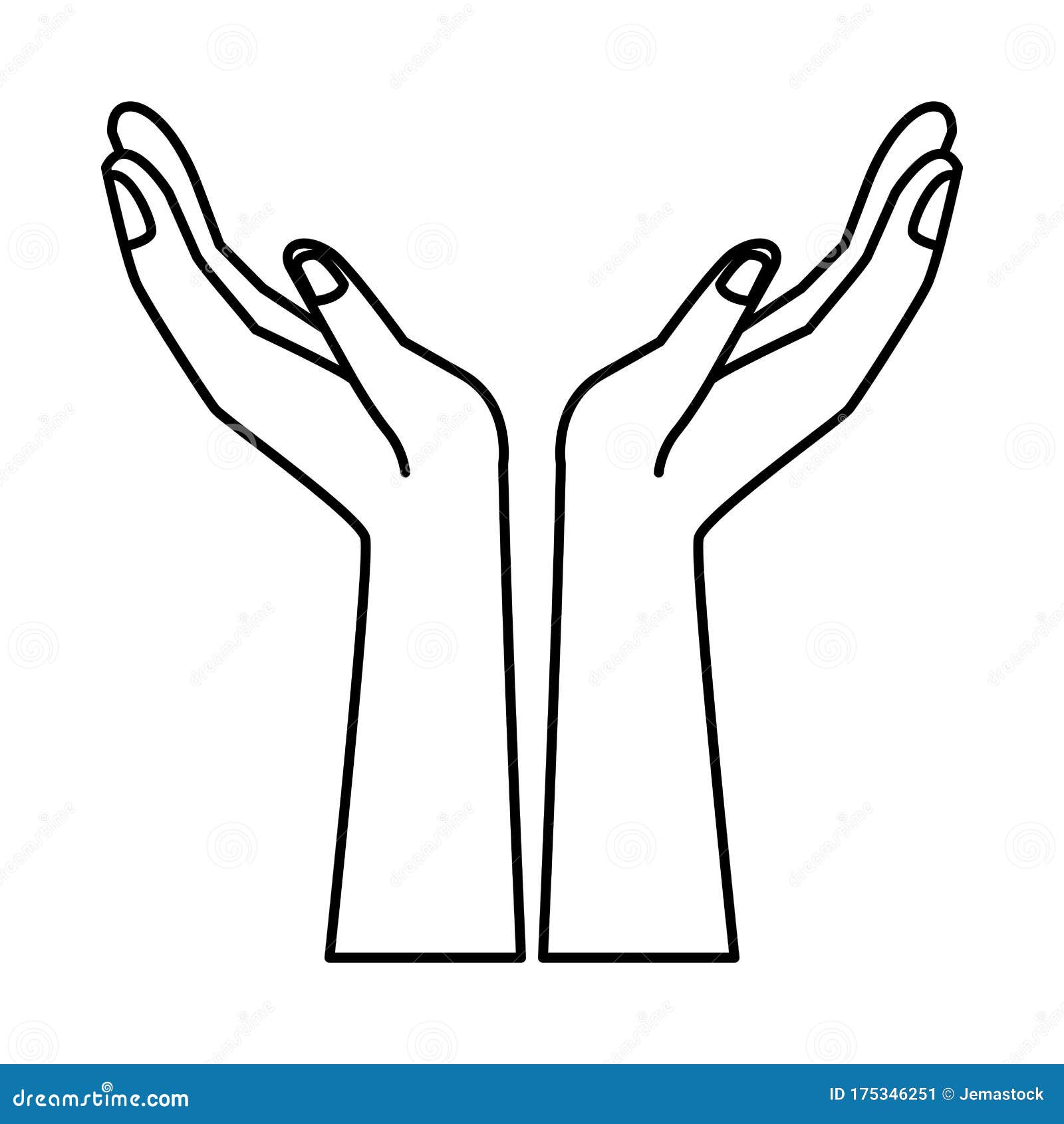 Hands Human Lifting Isolated Icon Stock Vector - Illustration of ...