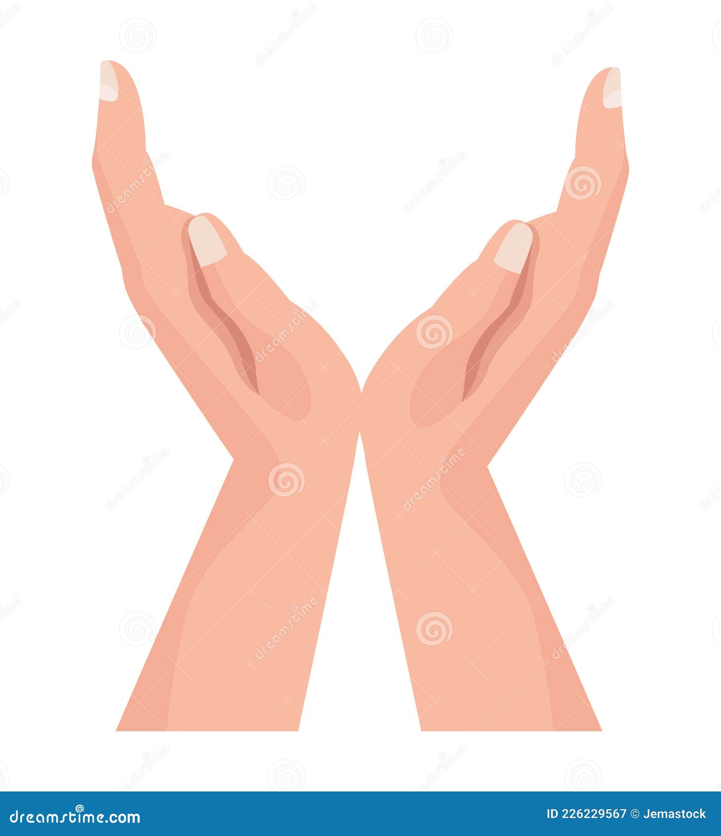 Hands human protection stock vector. Illustration of gesture - 226229567