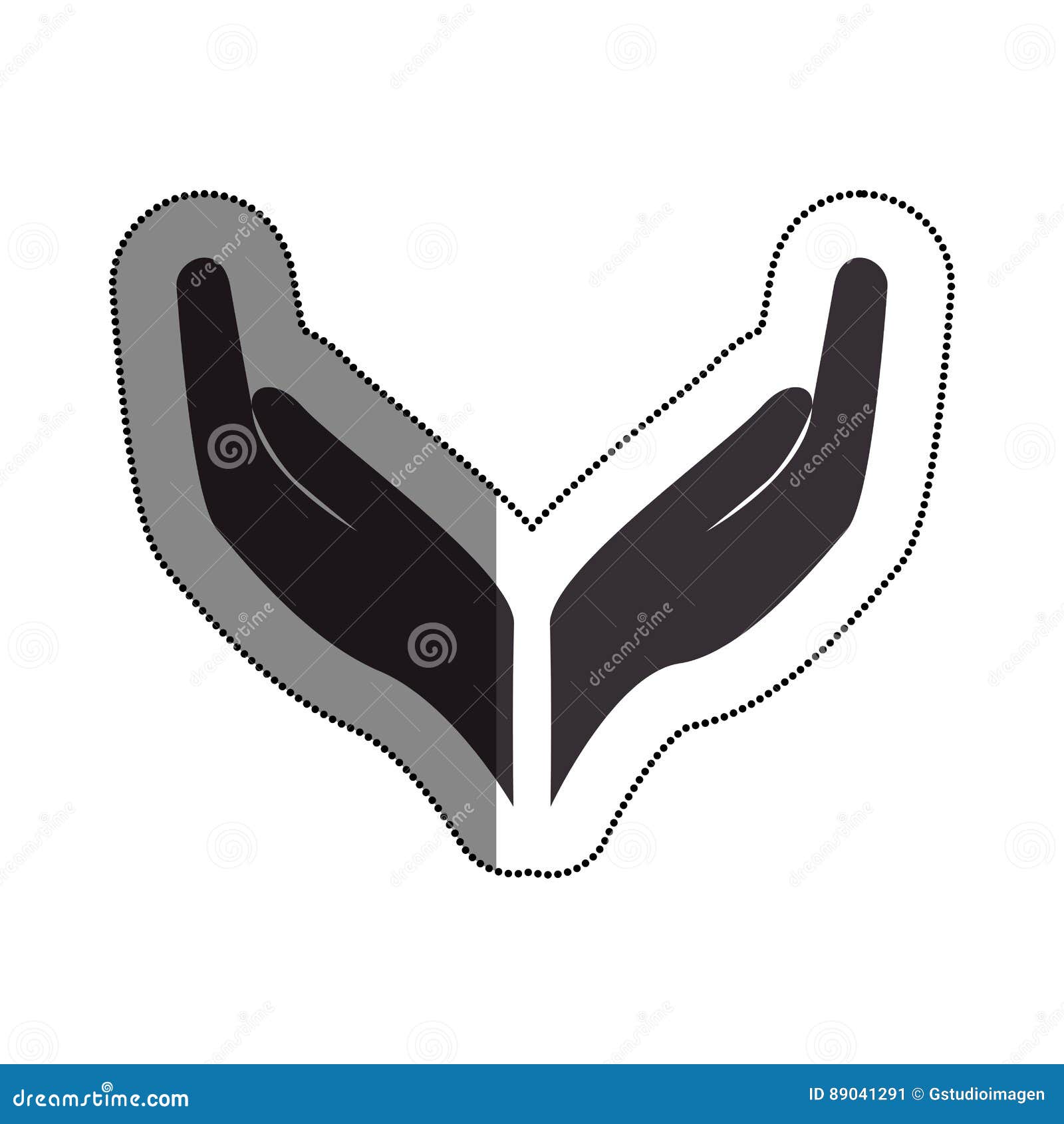 Hands Human Protection Icon Stock Illustration - Illustration of hand ...