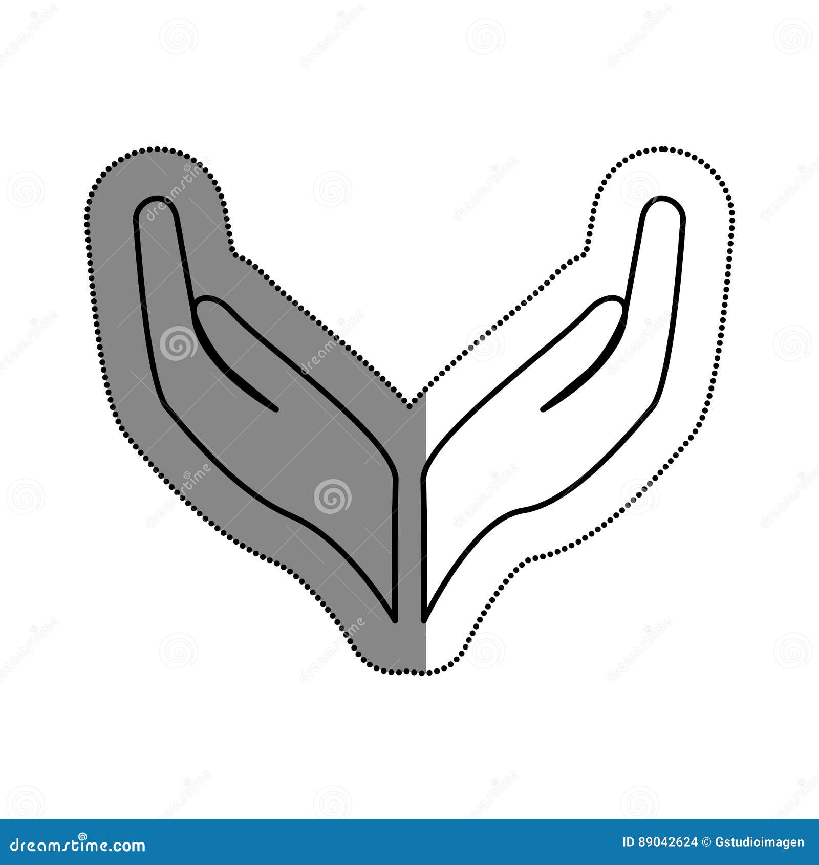 Hands Human Protection Icon Stock Illustration - Illustration of ...