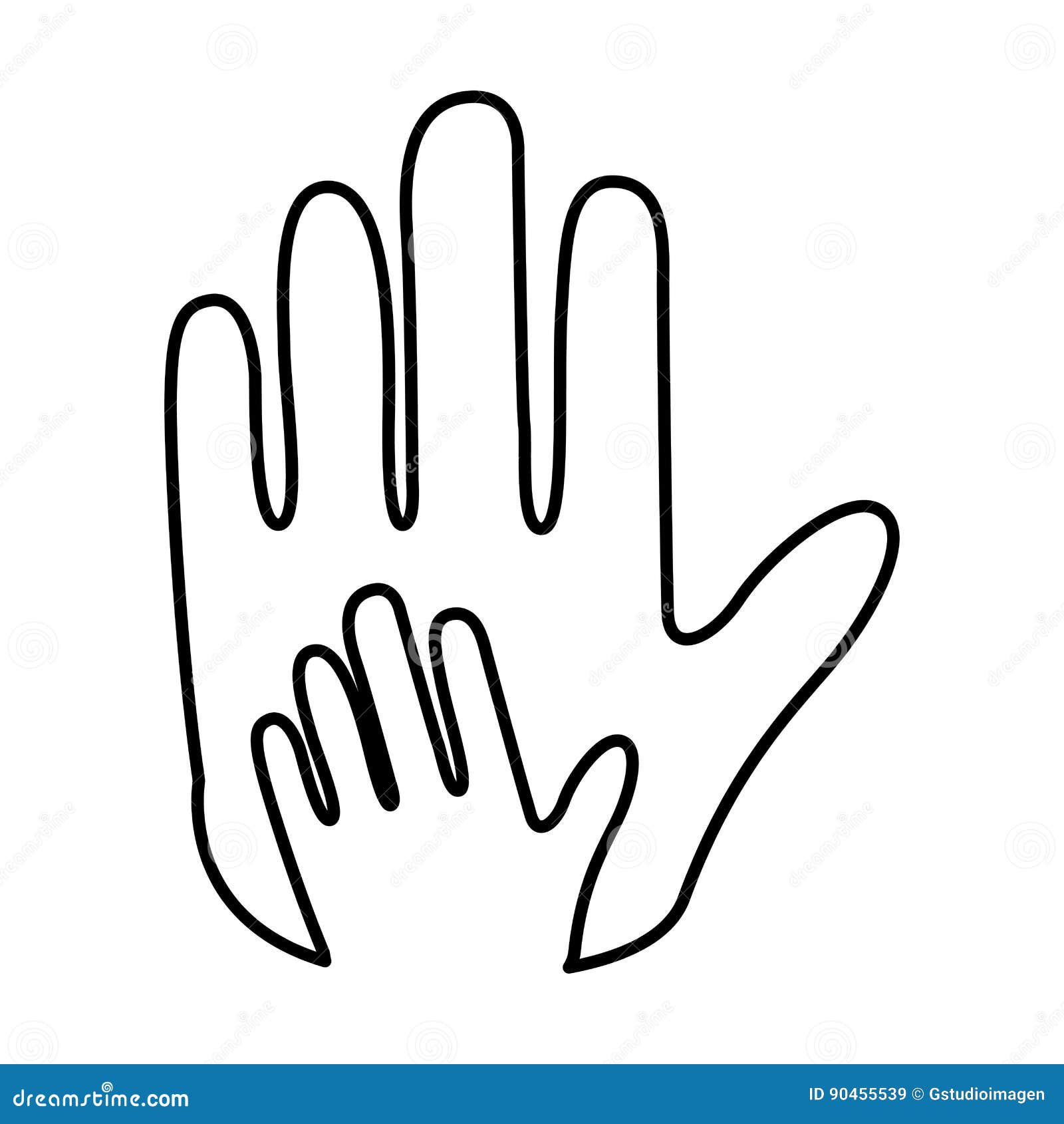 Hands Human Protection Icon Stock Vector - Illustration of safe, finger ...
