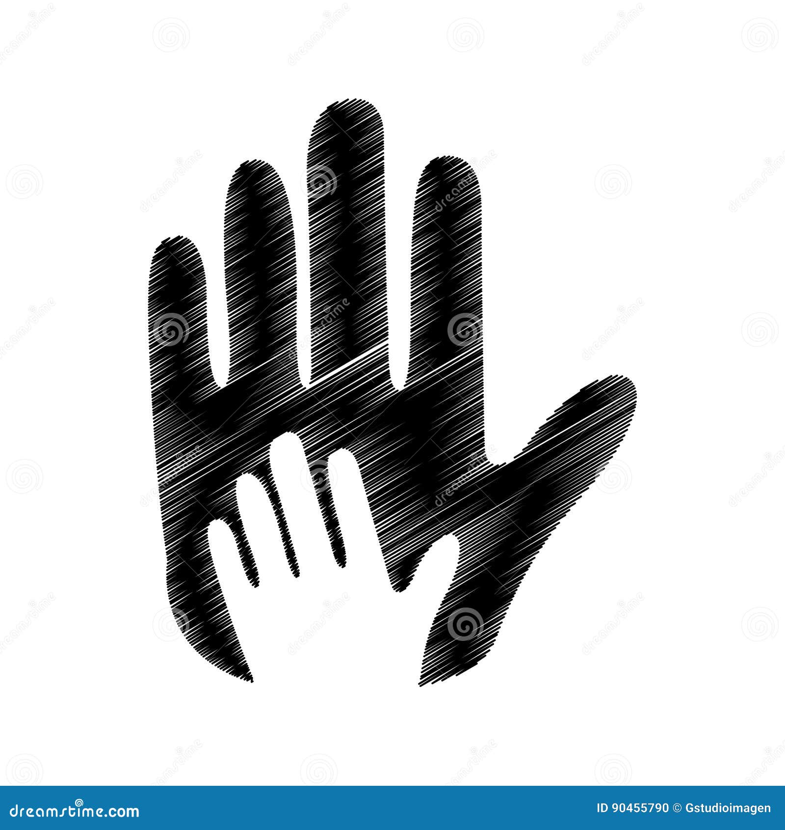 Hands Human Protection Icon Stock Vector - Illustration of greeting ...