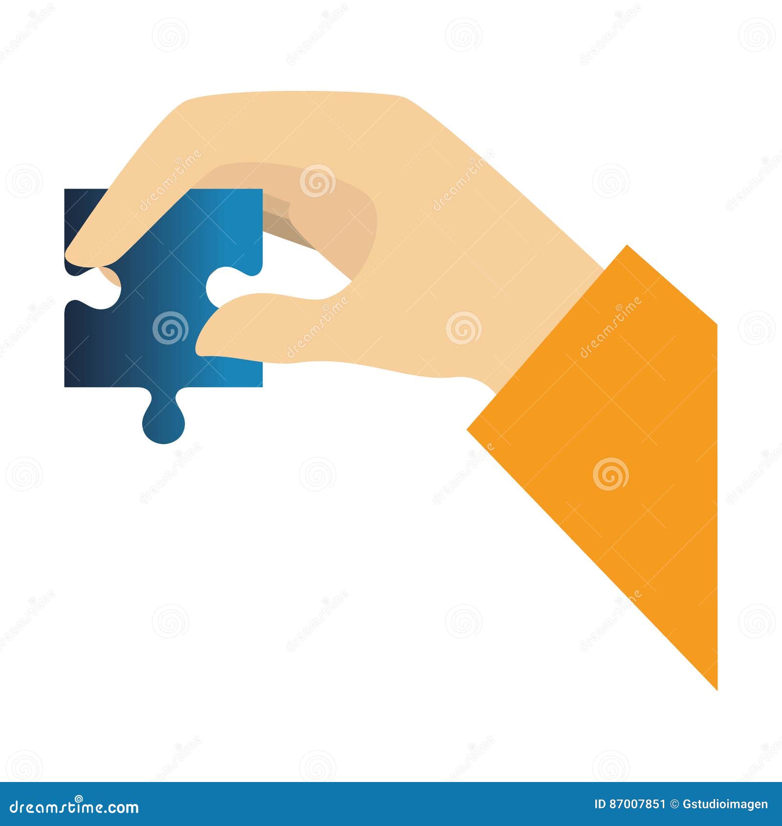 Hands Human with Puzzle Game Pieces Isolated Icon Stock Vector ...
