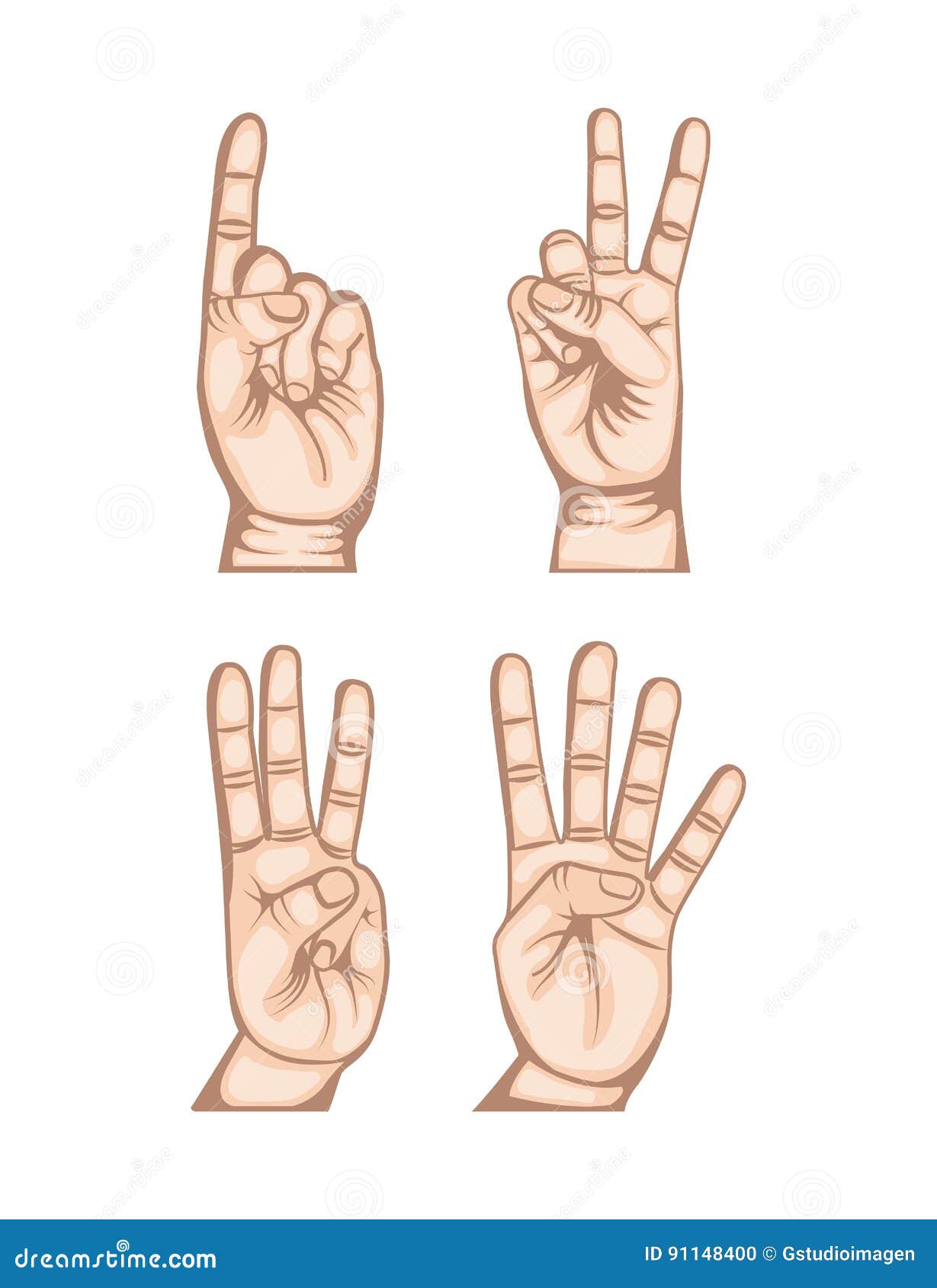 Hands Human Set Collection Symbol Stock Vector - Illustration of ...