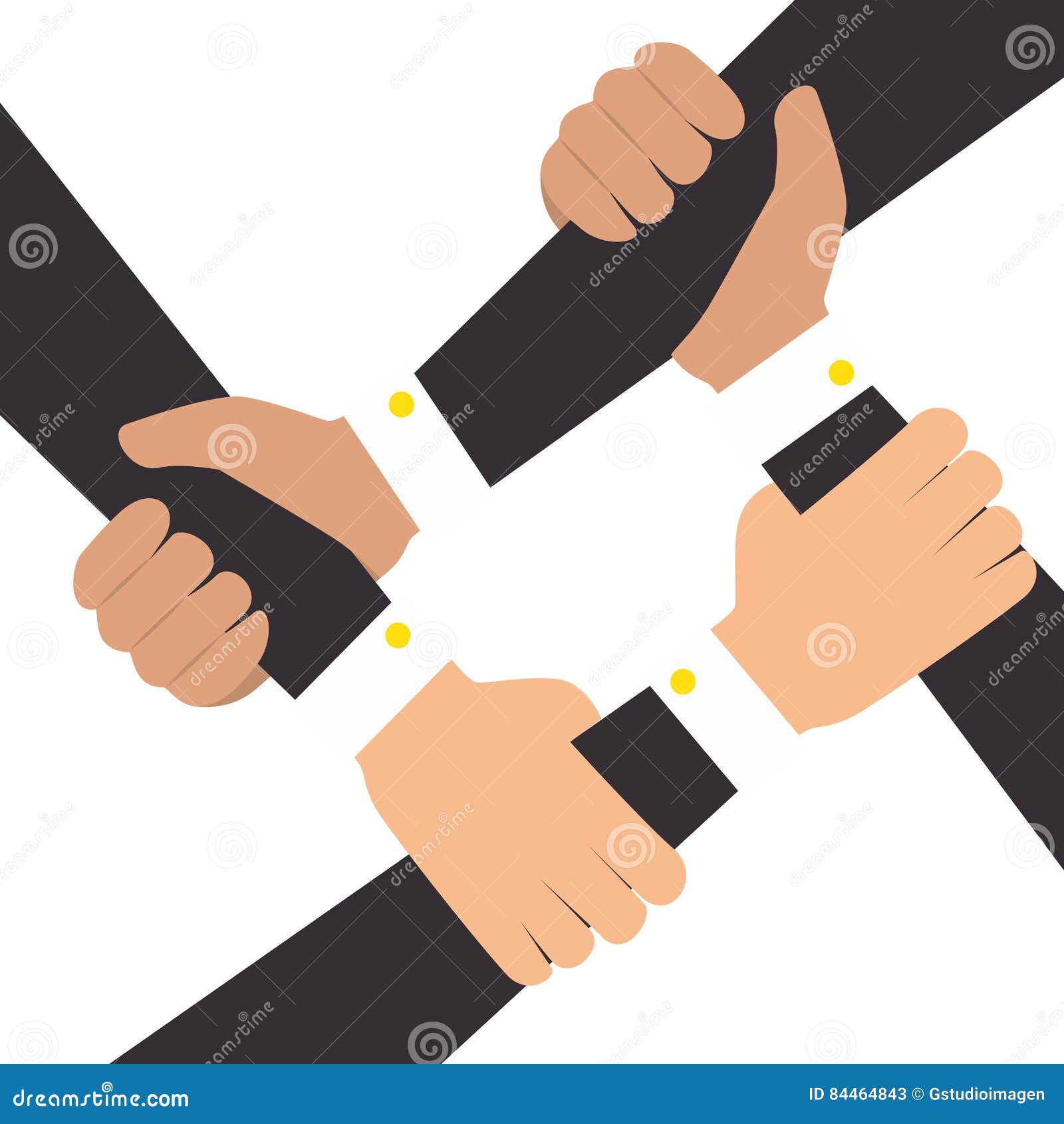 Hands Human Teamwork Isolated Icon Stock Illustration - Illustration of ...