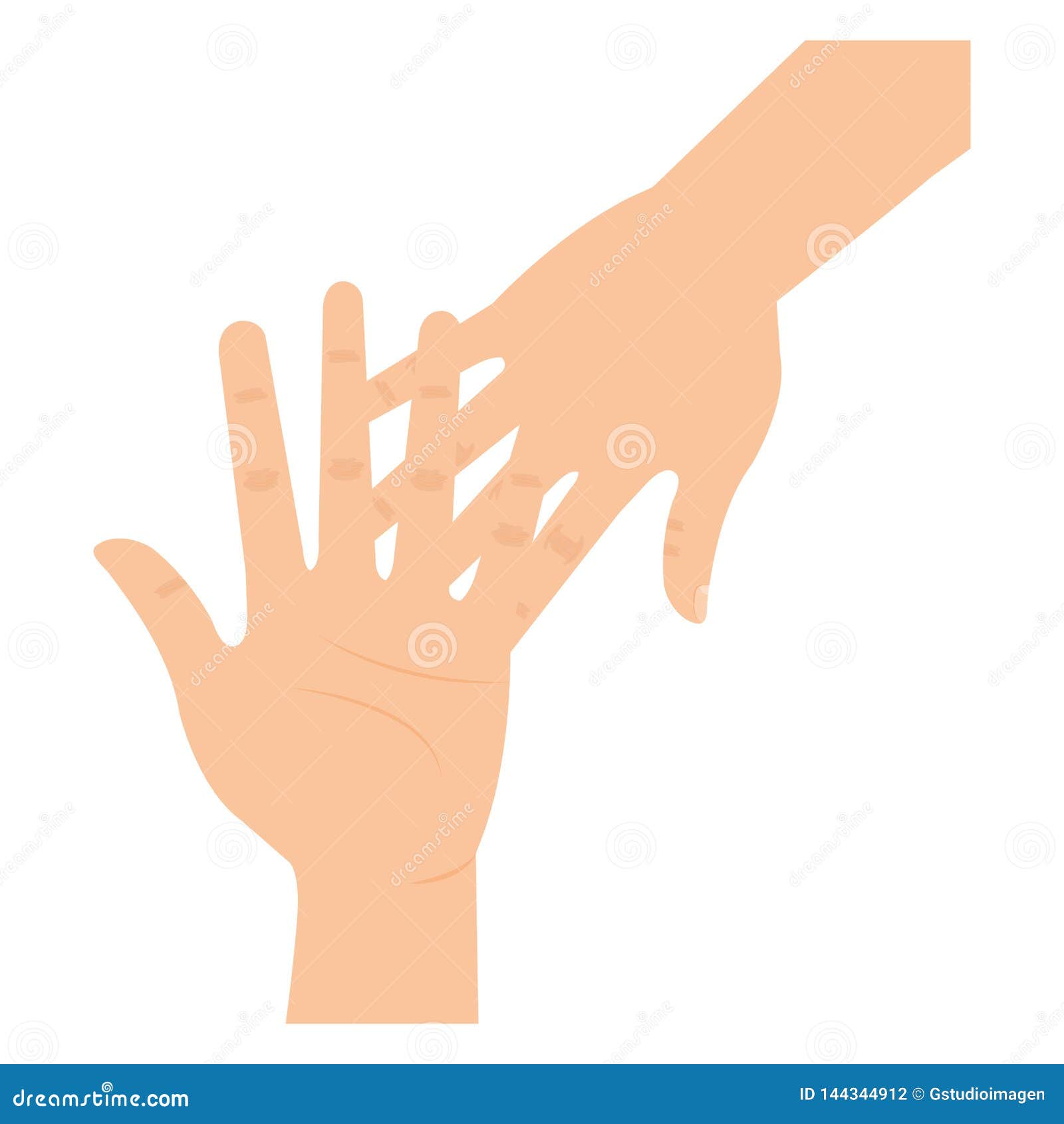Hands human touching icon stock vector. Illustration of cooperation ...