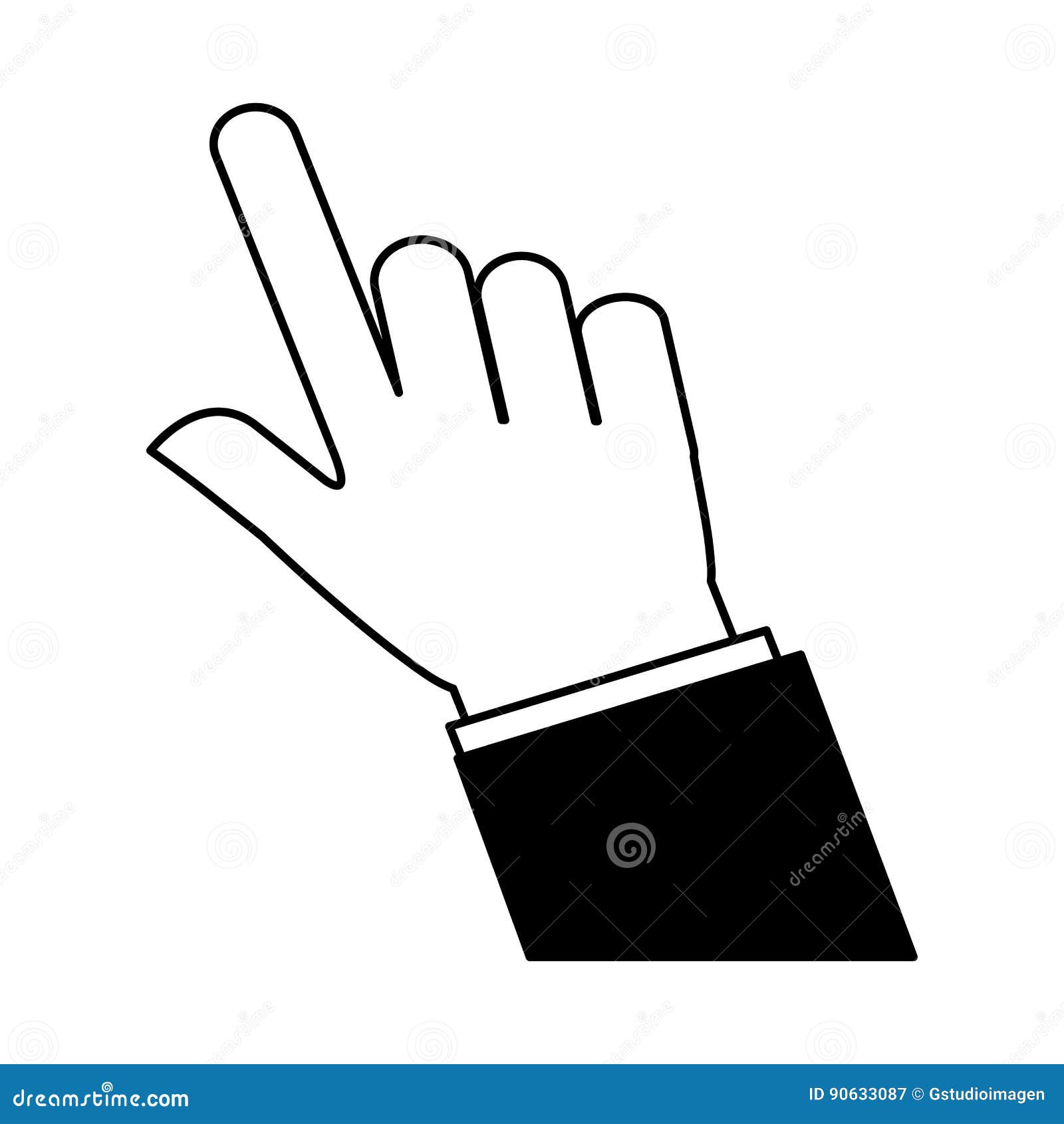 Hands human touching icon stock vector. Illustration of sign - 90633087