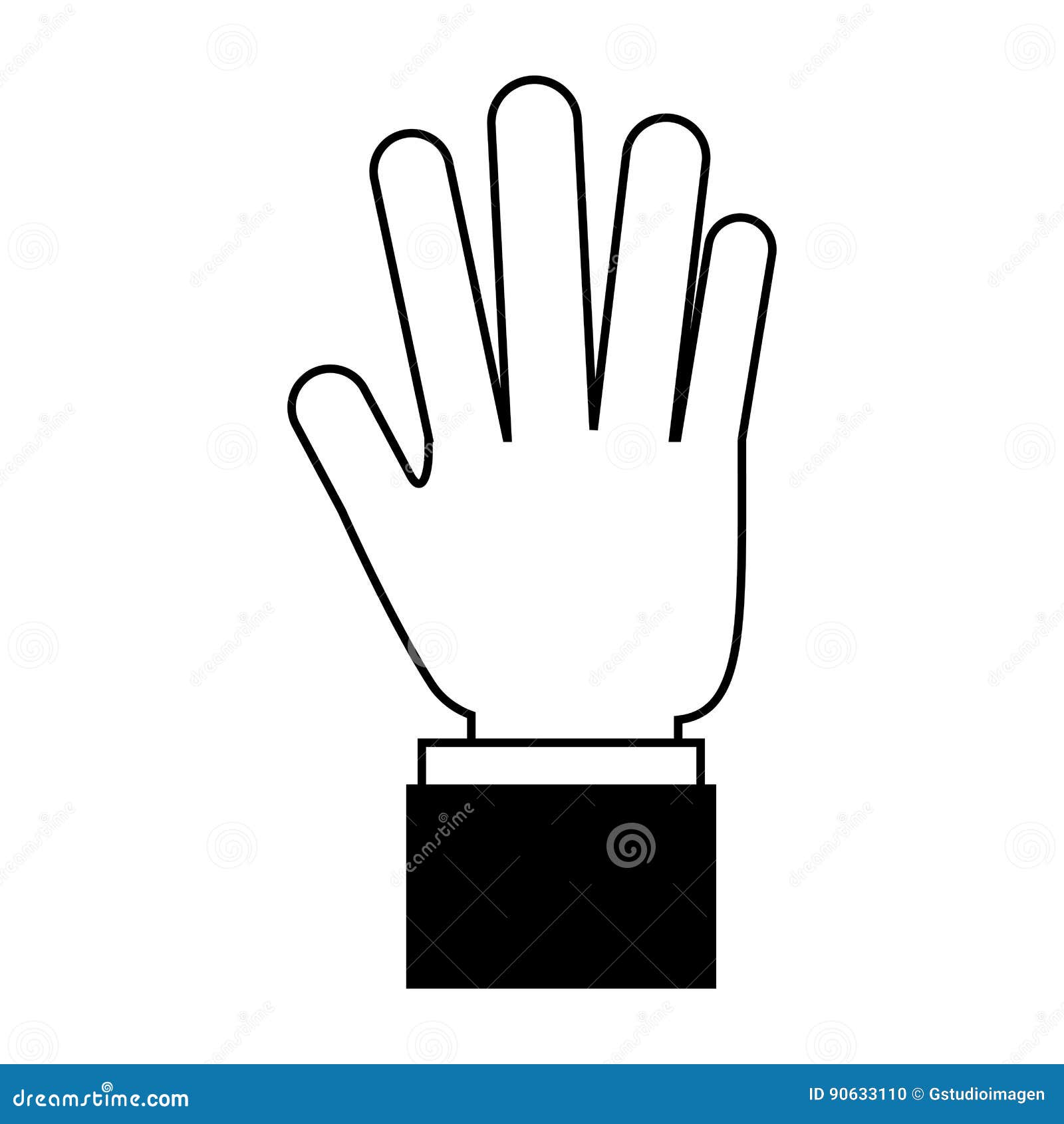 Hands human touching icon stock vector. Illustration of business - 90633110