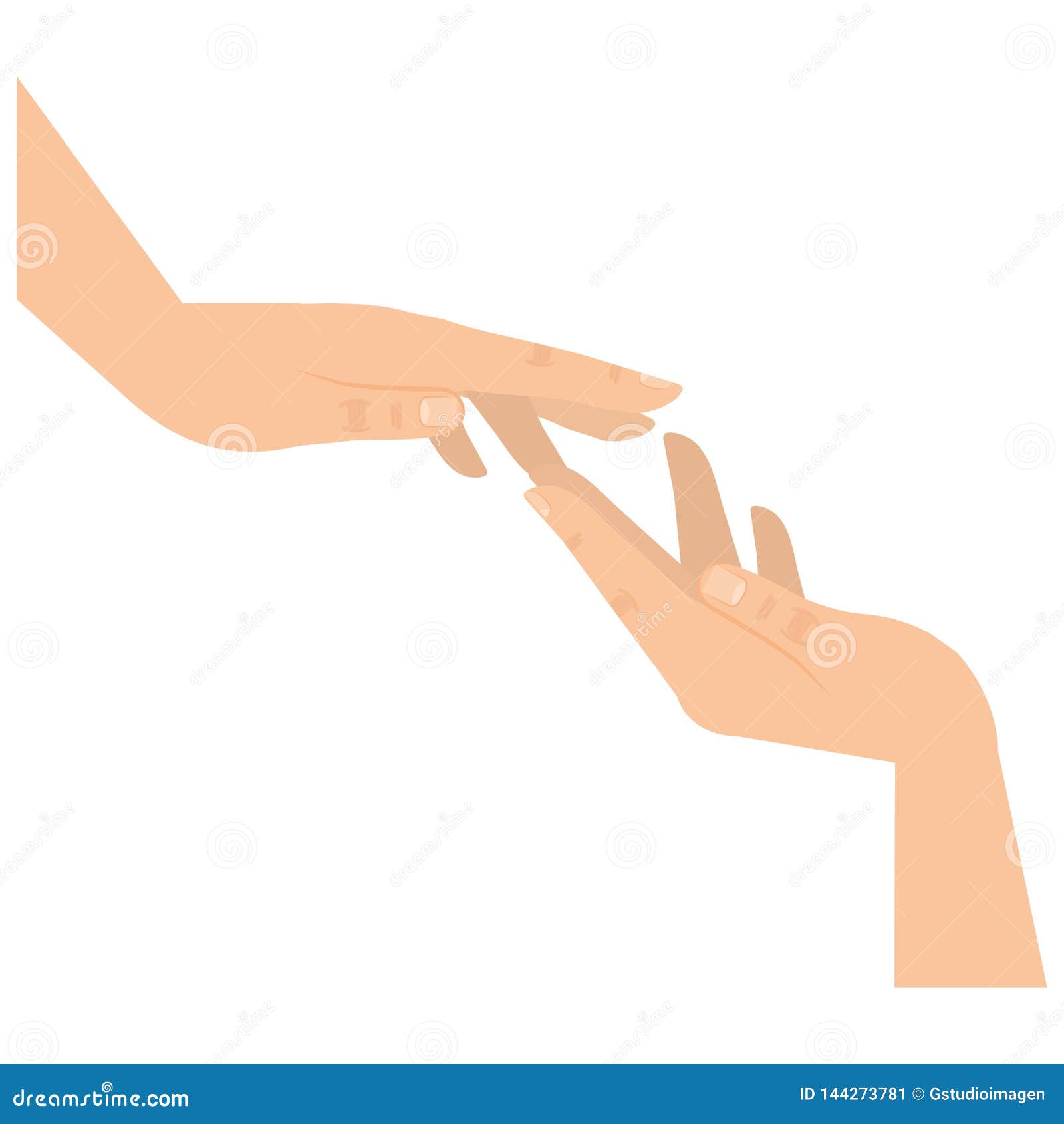 Hands human touching icon stock vector. Illustration of friendship ...