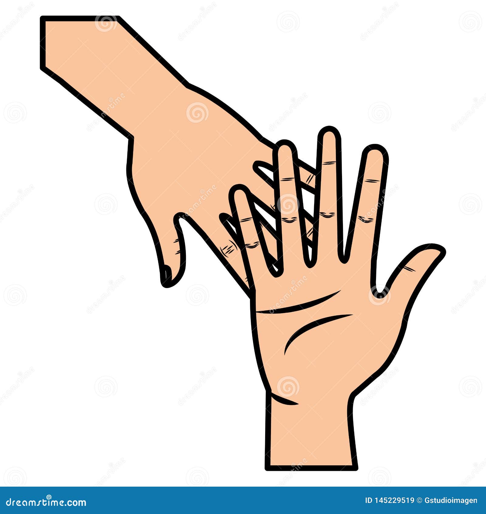 Hands human touching icon stock illustration. Illustration of charity ...