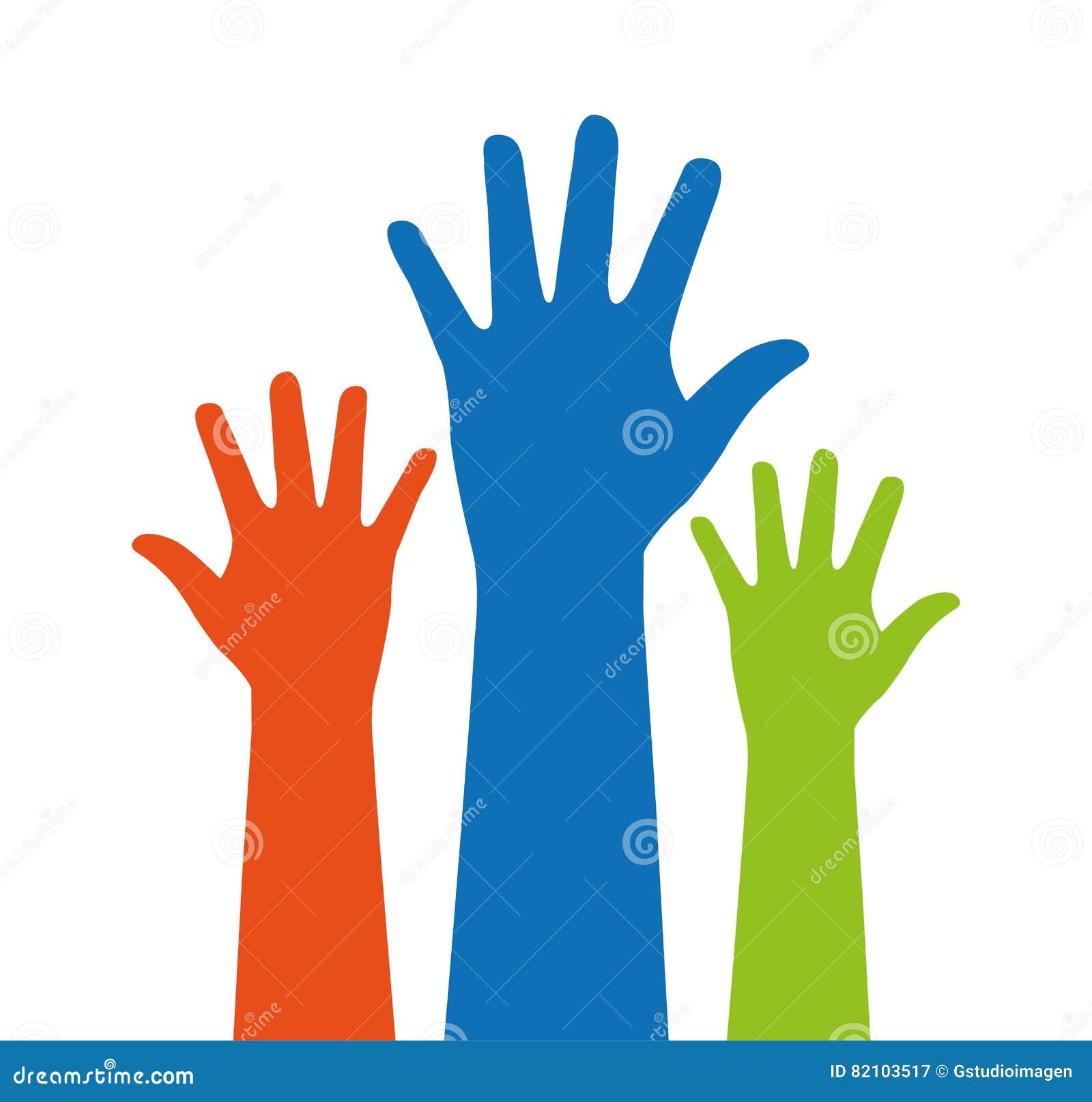 Hands Human Up Isolated Icon Stock Illustration - Illustration of ...
