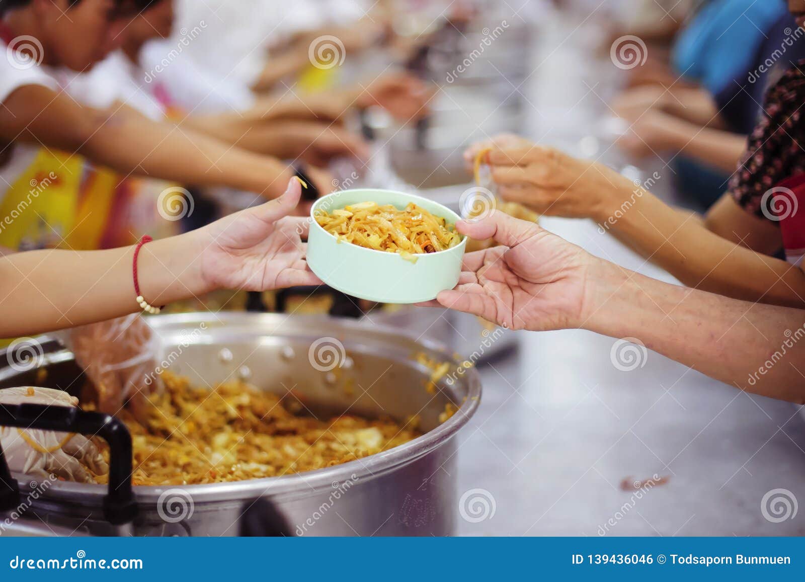 The Hands of the Hungry are Asking for Food from the Donor Editorial ...