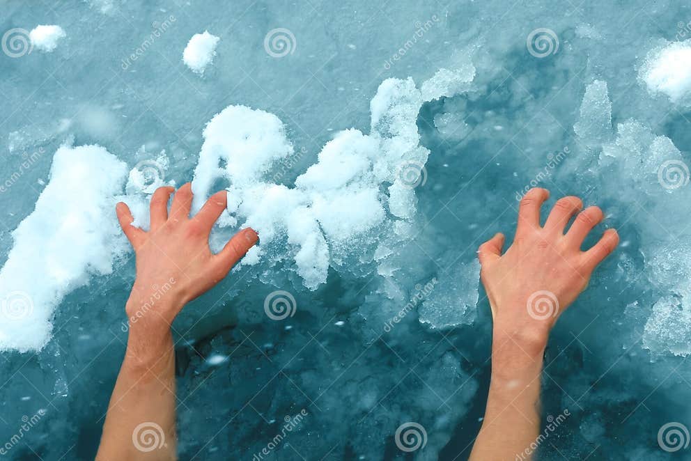 Hands on ice stock image. Image of instinct, distraught - 8883687