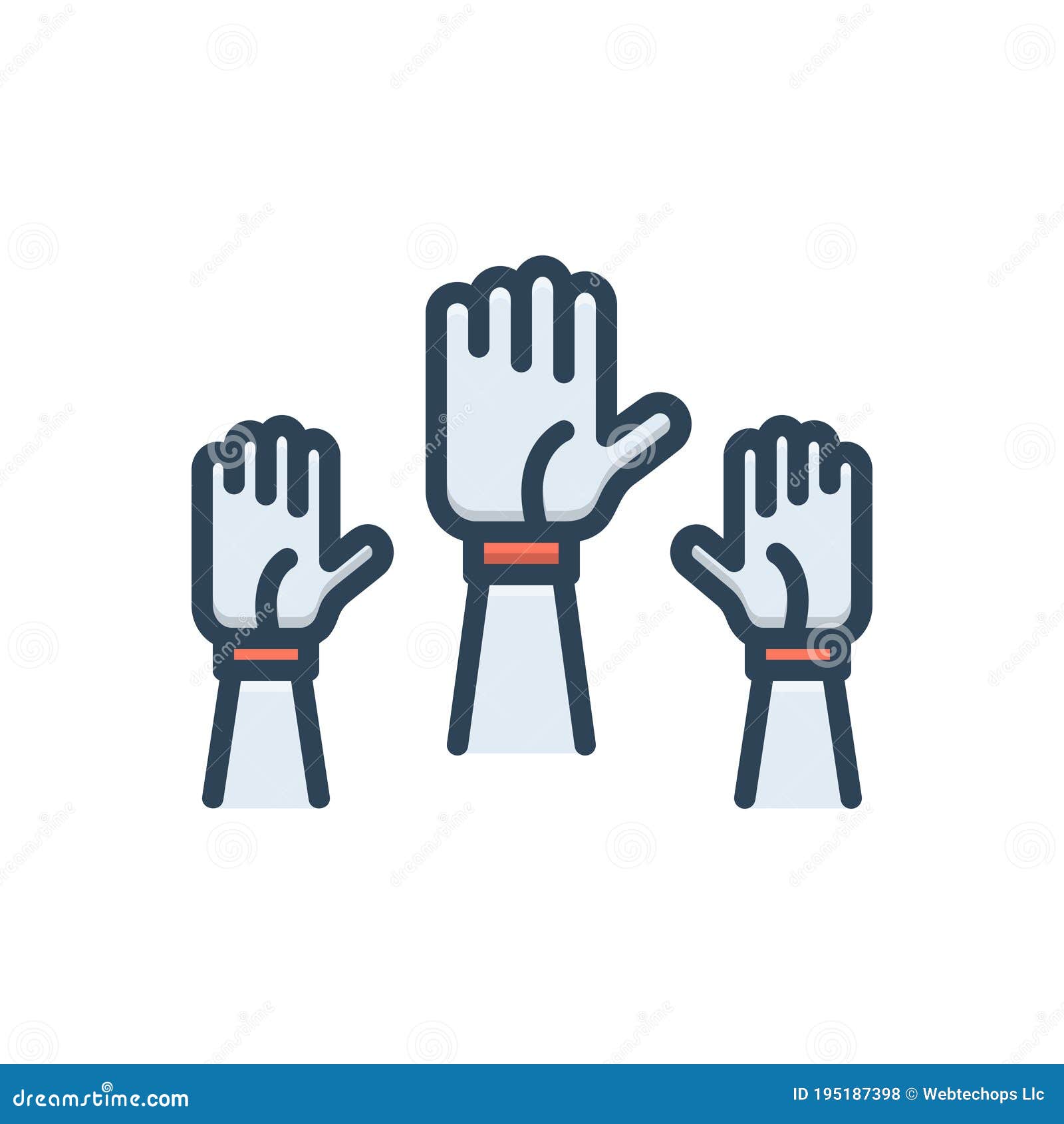 Color Illustration Icon for Hands, Palm and Wrist Stock Illustration ...