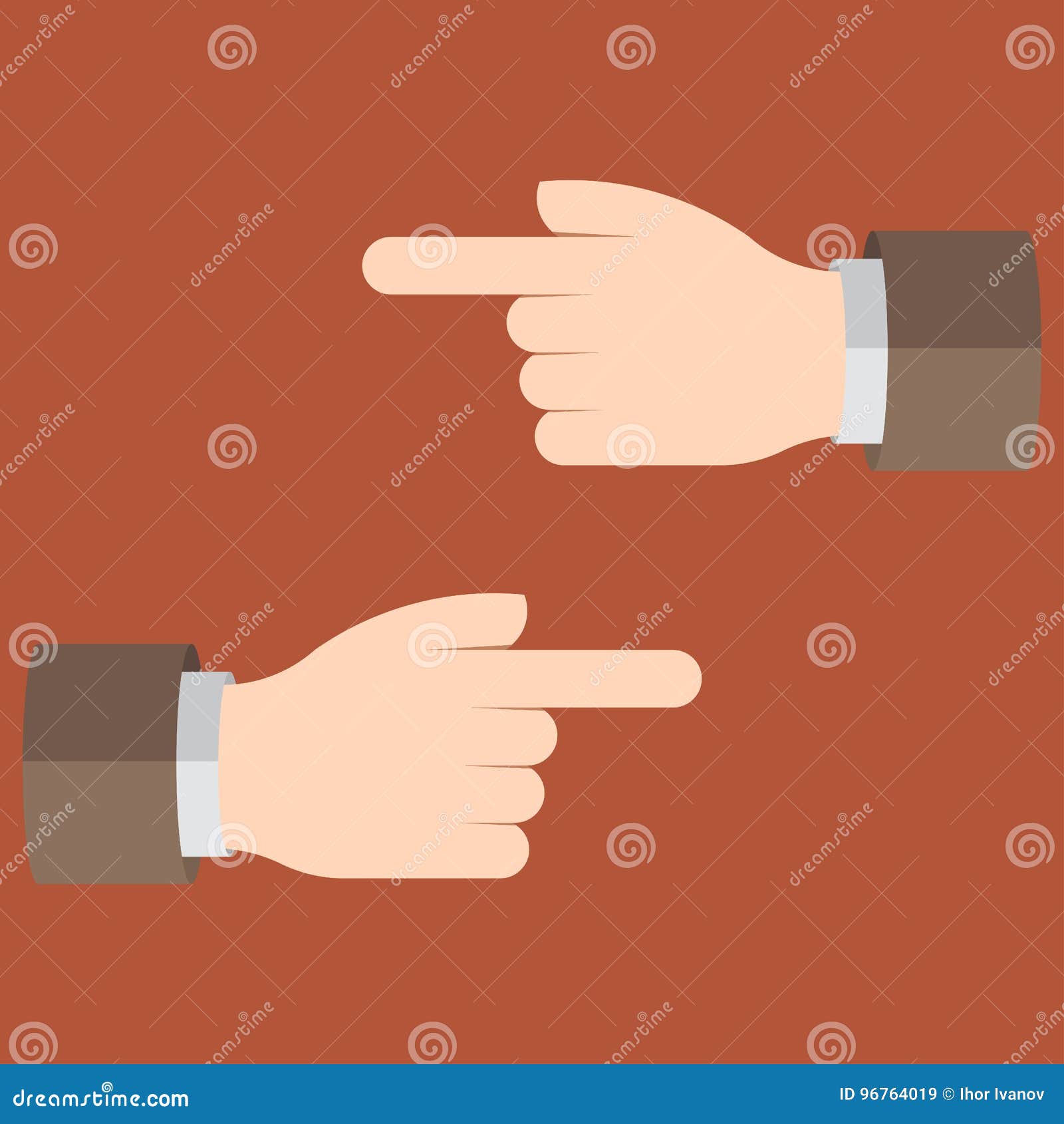 Hands with the Index Finger, Left and Right, an Indication of Th Stock ...