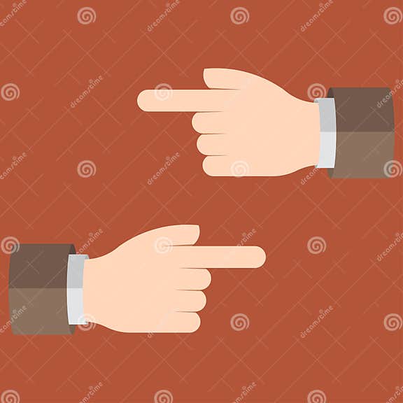 Hands with the Index Finger, Left and Right, an Indication of Th Stock ...