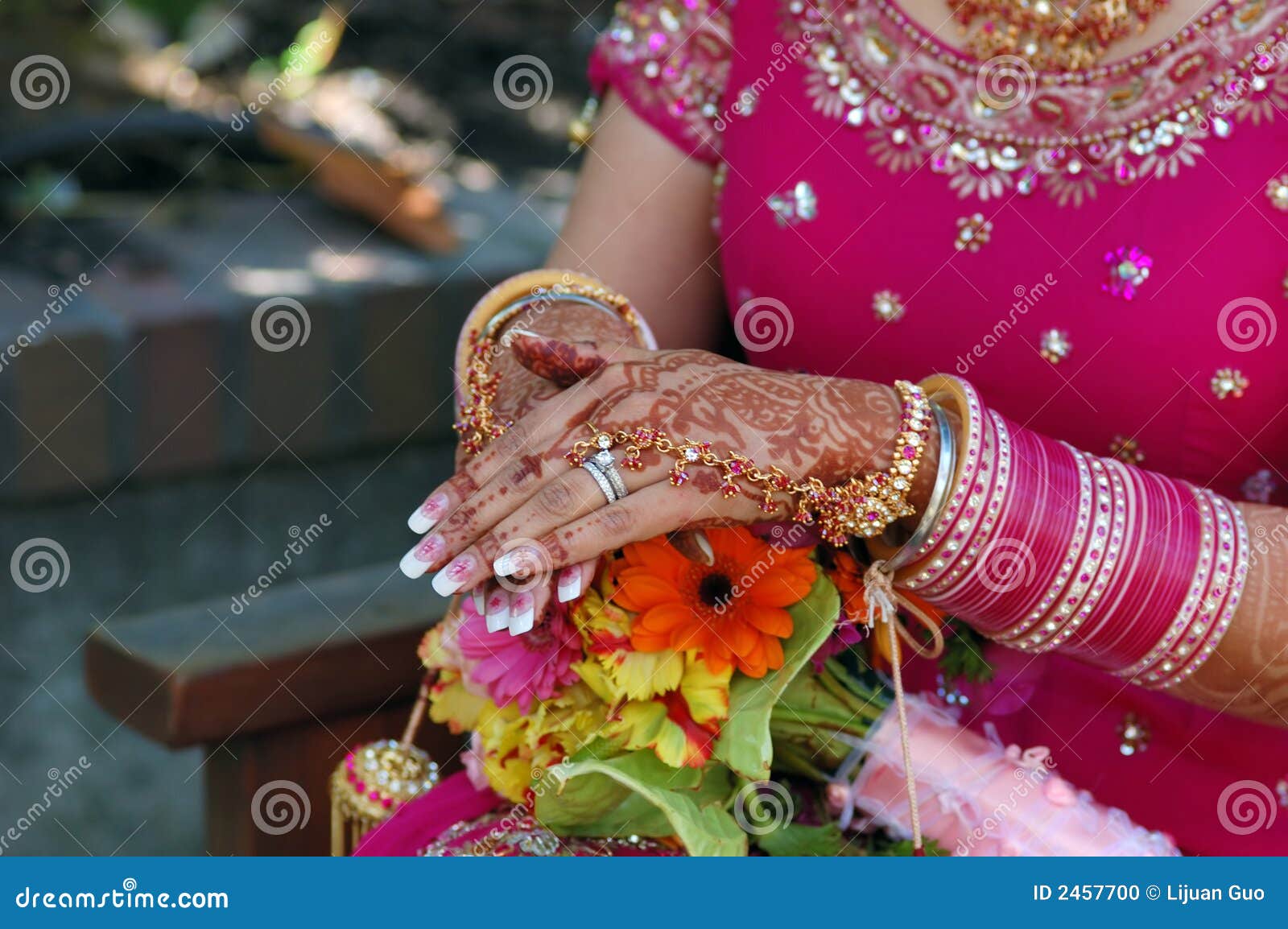 Hands of a Indian bride stock photo. Image of tattoo, india - 2457700