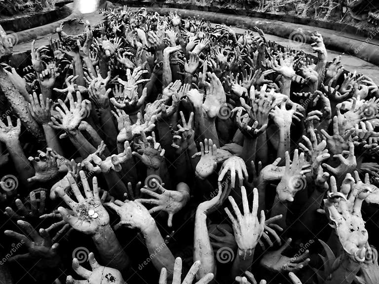 Hands of Inferno stock photo. Image of body, hades, churchyard - 36584598