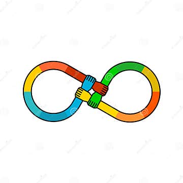Hands infinity logo stock vector. Illustration of color - 103290918
