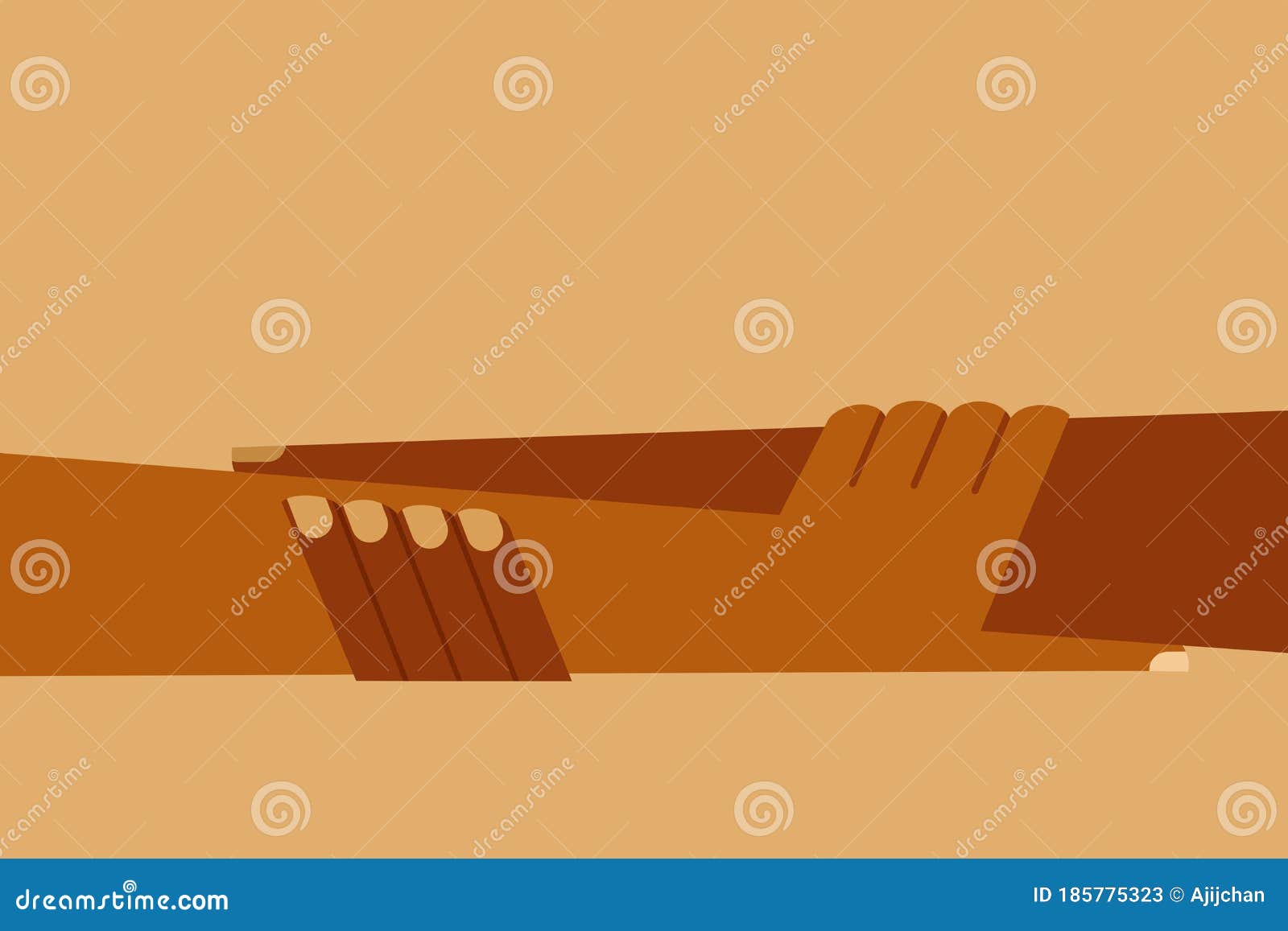 Illustration of Two Hands Holding Together Stock Vector - Illustration ...