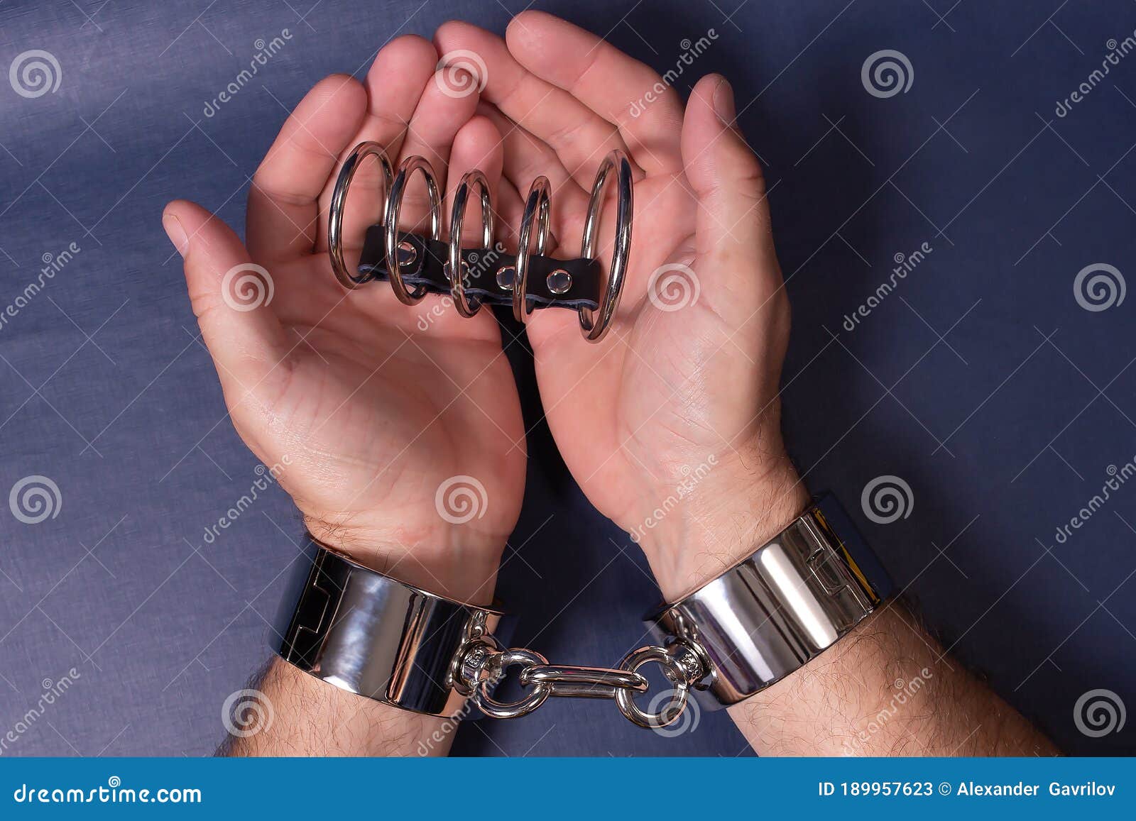 Hands in Iron Handcuffs, the Theme of BDSM Stock Image - Image of nails ...