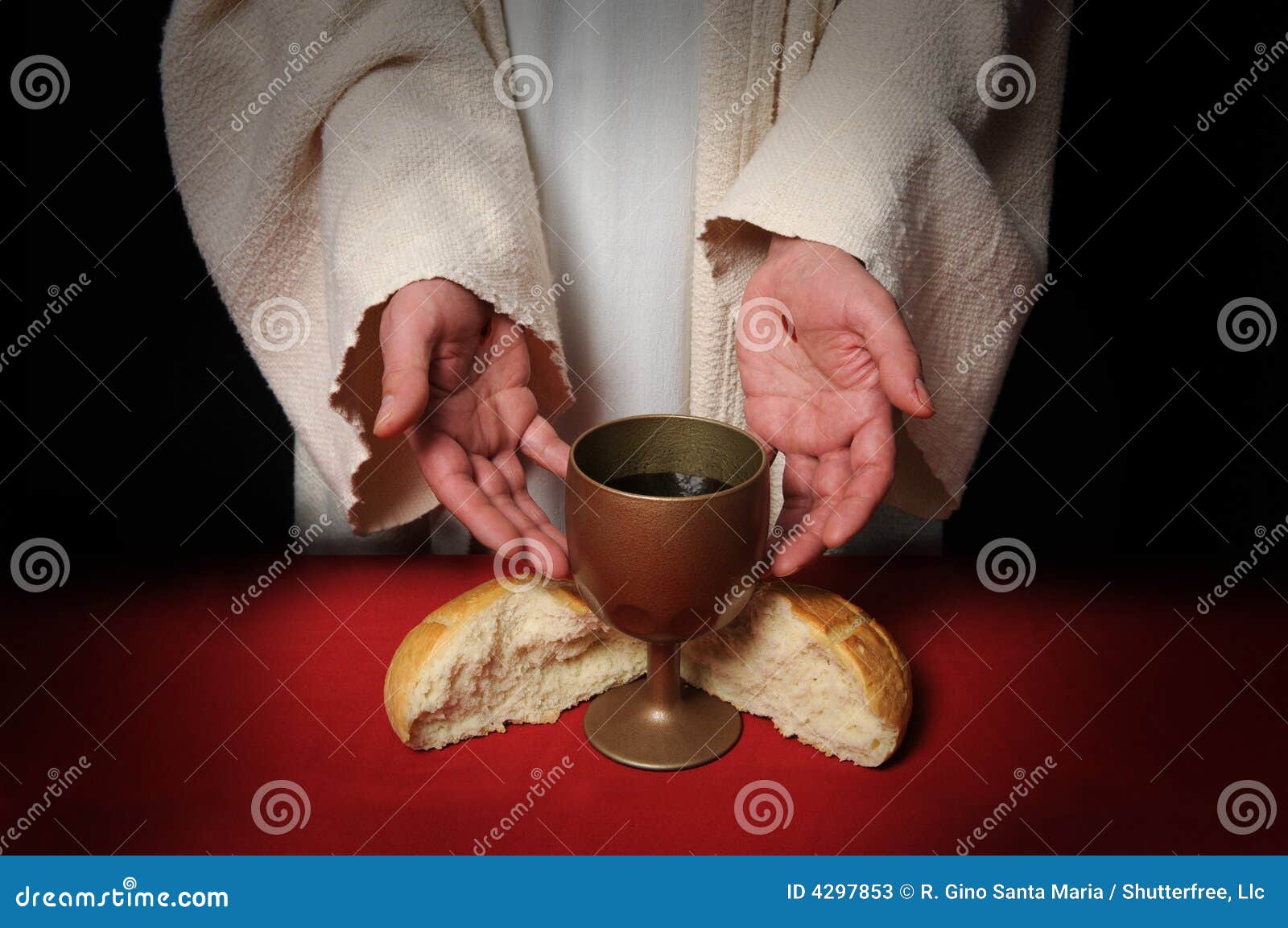 Hands of Jesus and Communion Stock Image - Image of give, life: 4297853