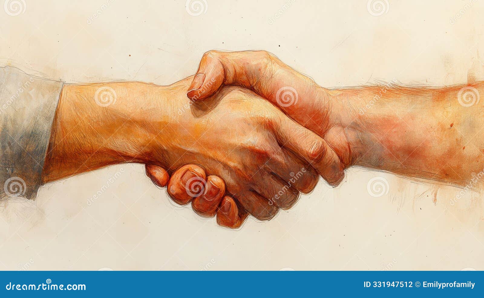 Two Hands Shake in a Gesture of Agreement, Symbolizing Partnership and ...