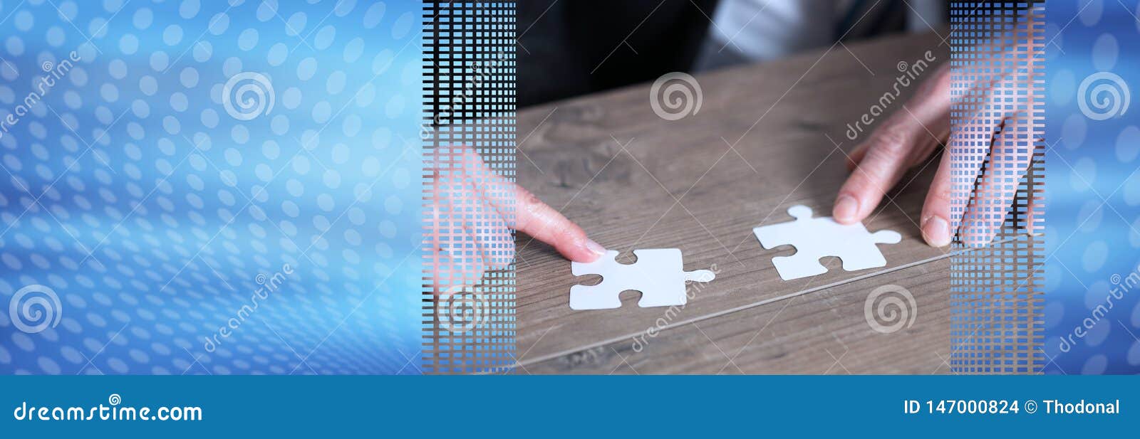 Concept of Teamwork. Panoramic Banner Stock Photo - Image of pieces ...