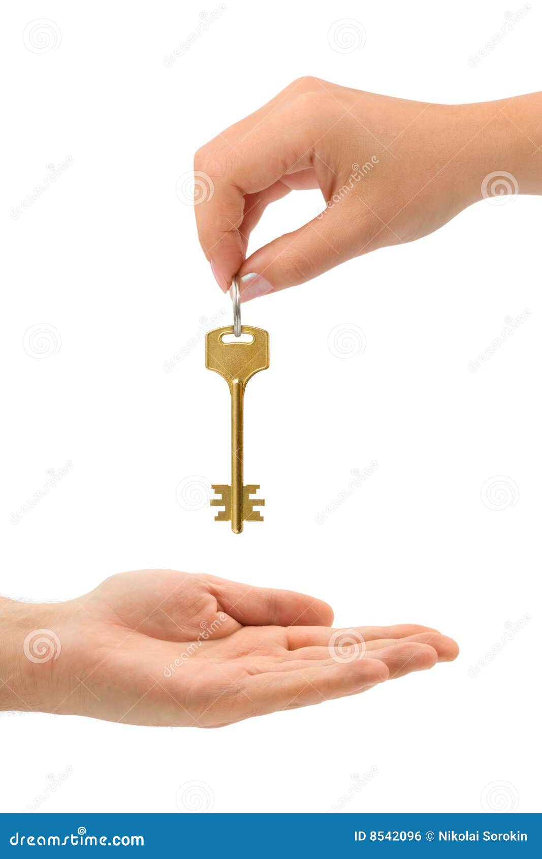 Hands and key stock photo. Image of isolated, hands, idea - 8542096