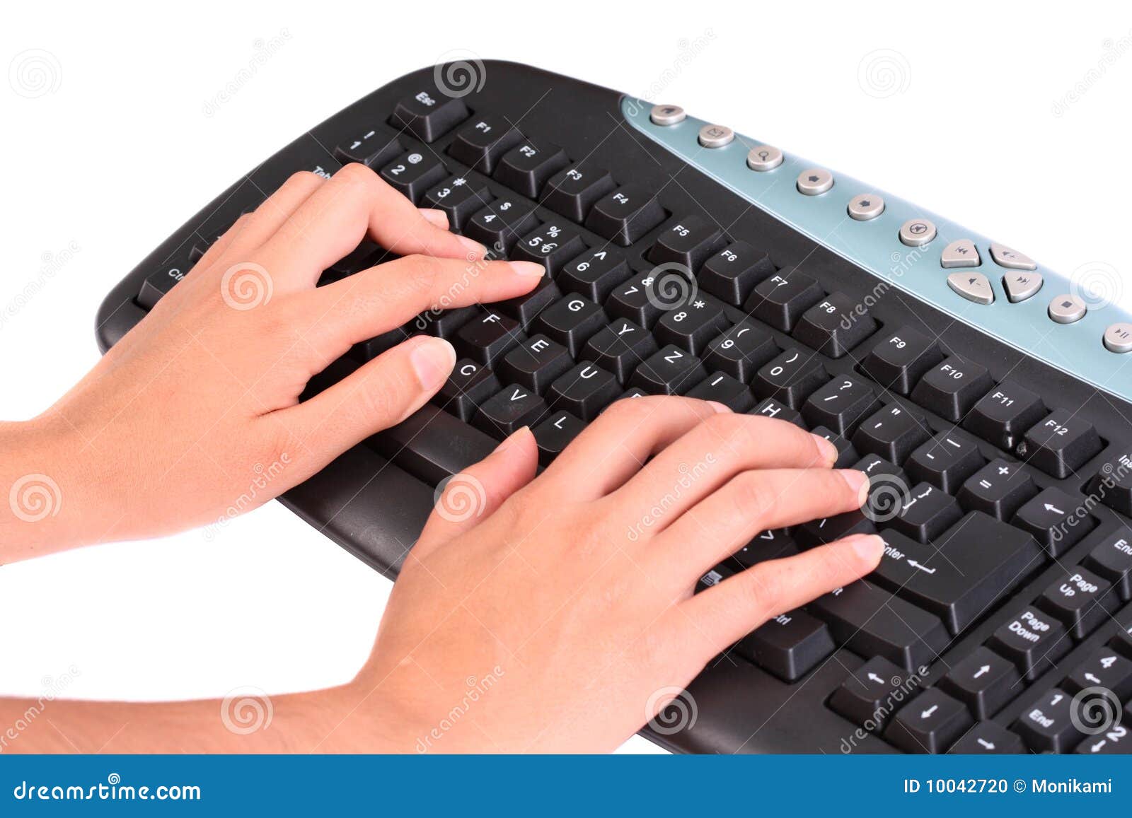 Hands on keyboard stock photo. Image of closeup, button - 10042720