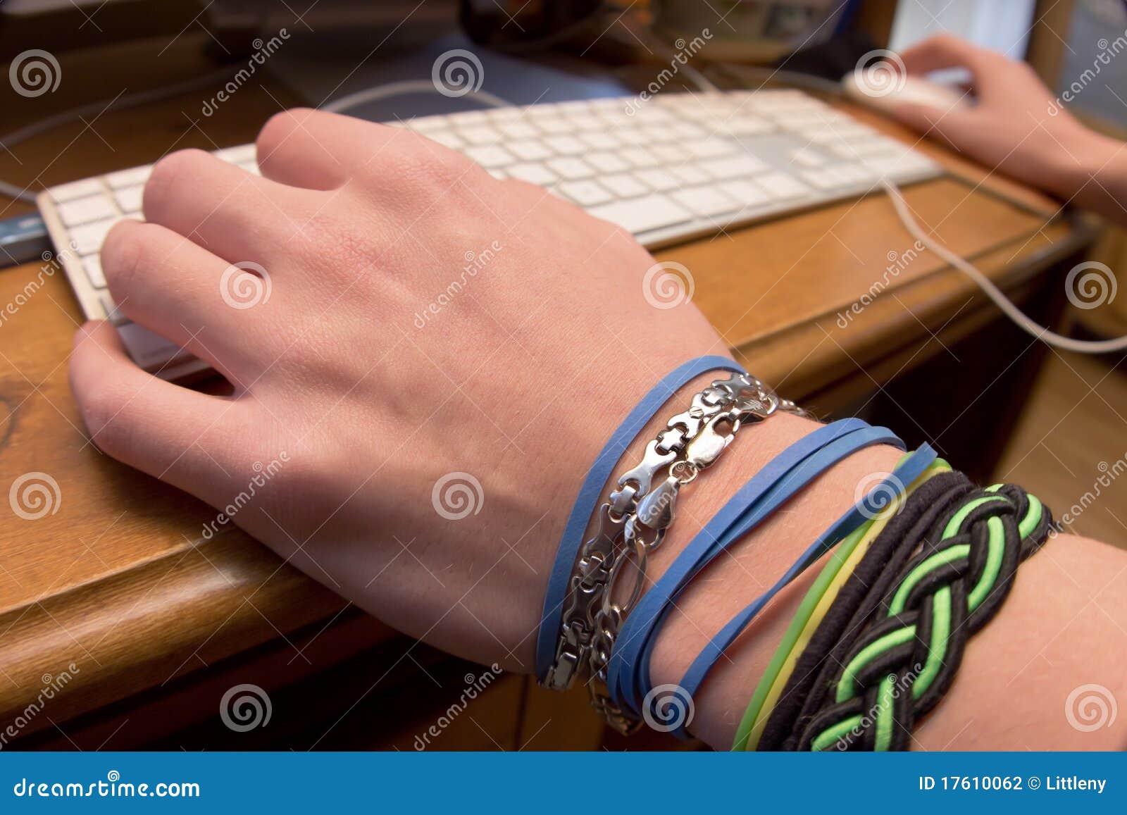Hands at the Keyboard stock photo. Image of teenager - 17610062