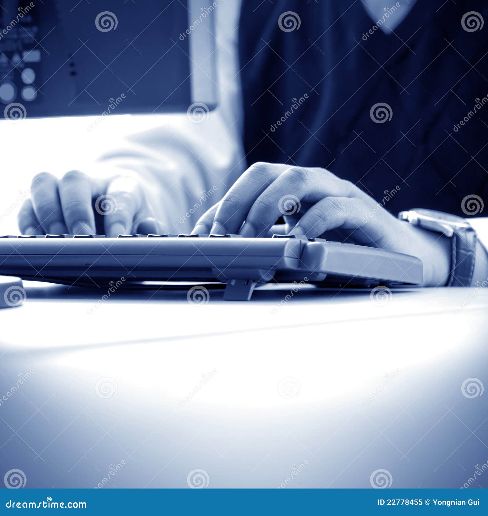 Hands on keyboard stock image. Image of control, hand - 22778455