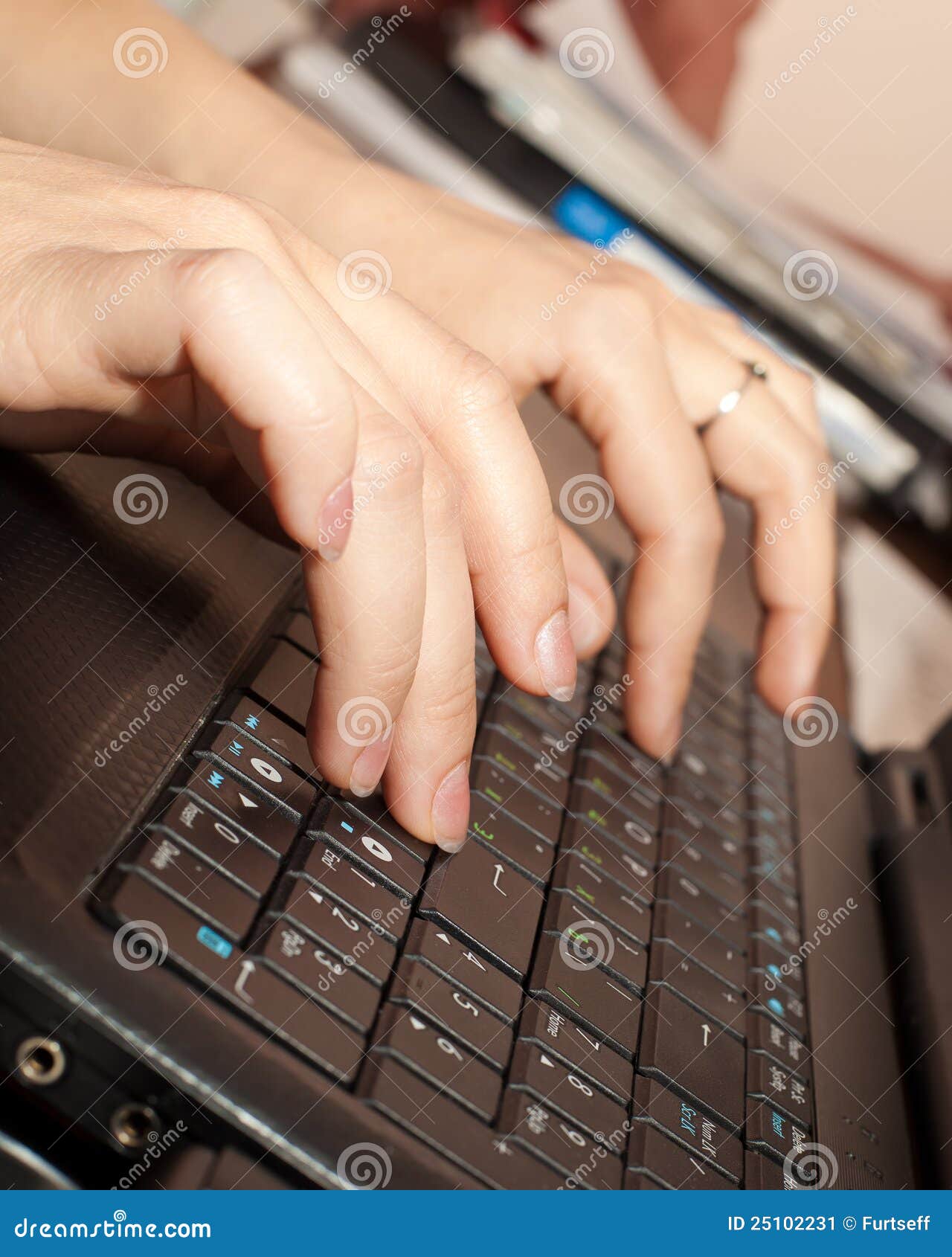 Hands on keyboard stock image. Image of concept, home - 25102231