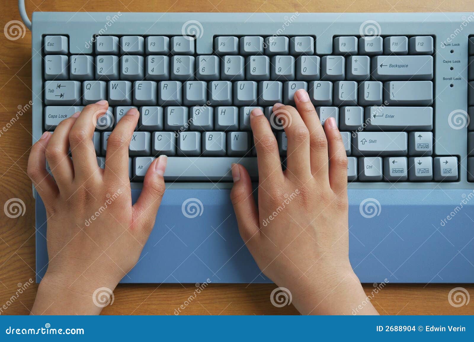 Hands on Keyboard stock photo. Image of hardware, input - 2688904