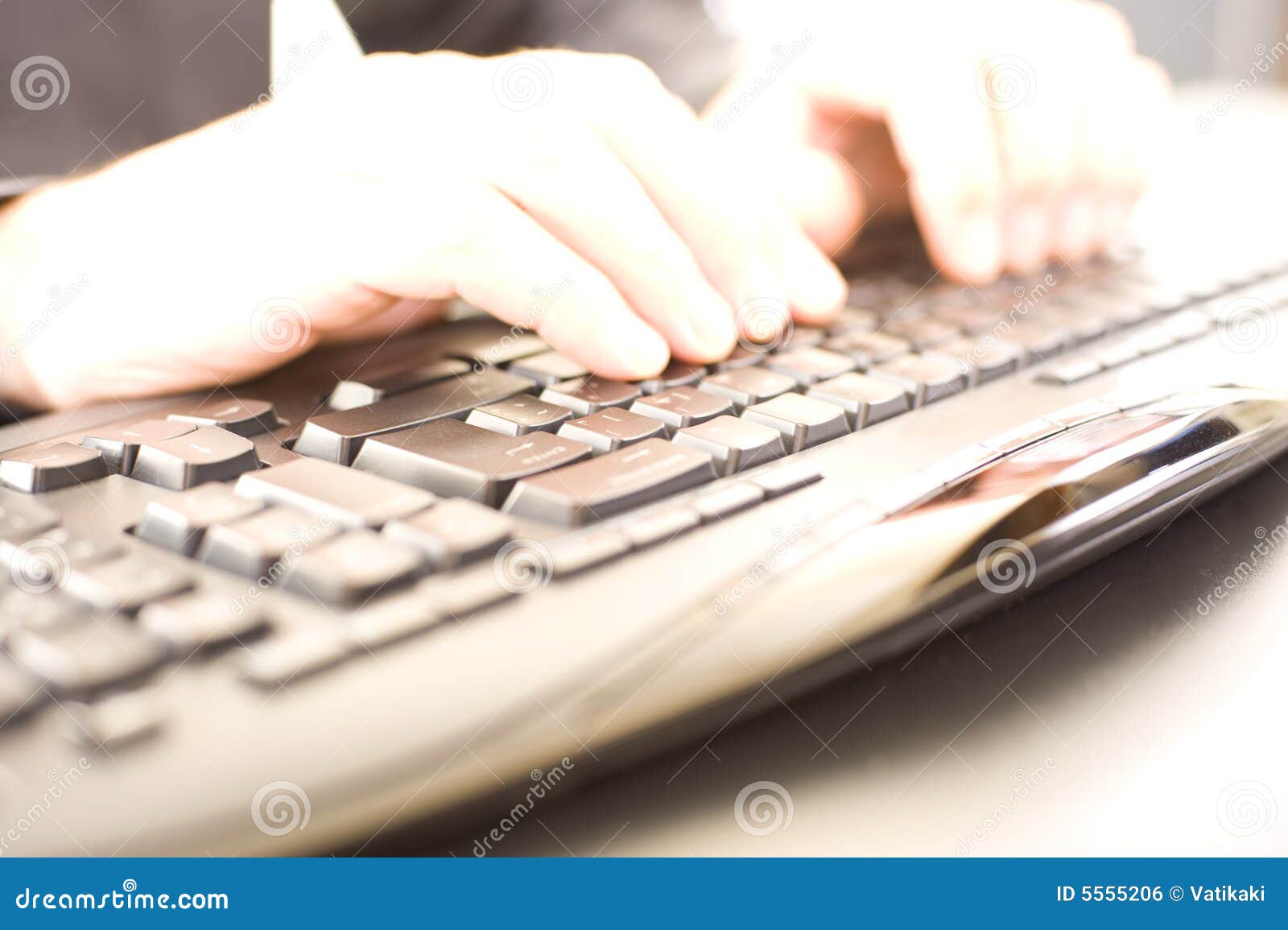 Hands on keyboard stock photo. Image of keys, abstract - 5555206