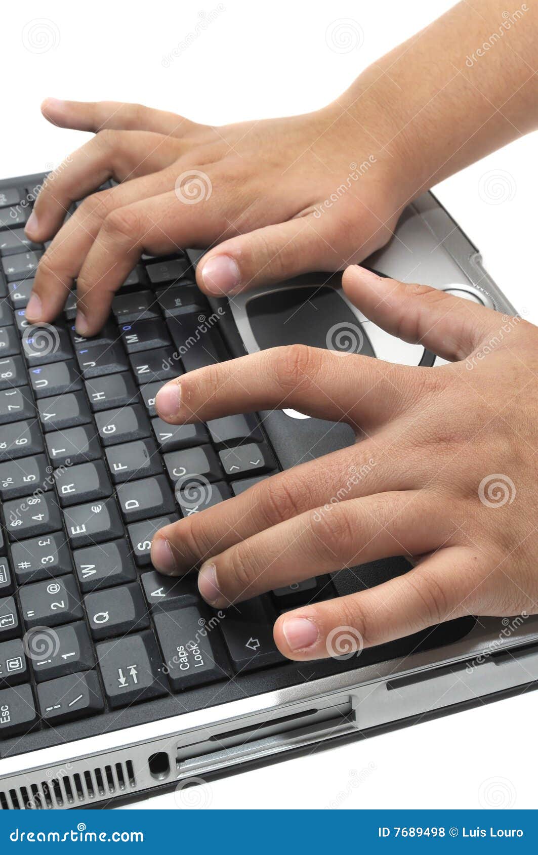 Hands and Keyboard stock photo. Image of technology, view - 7689498