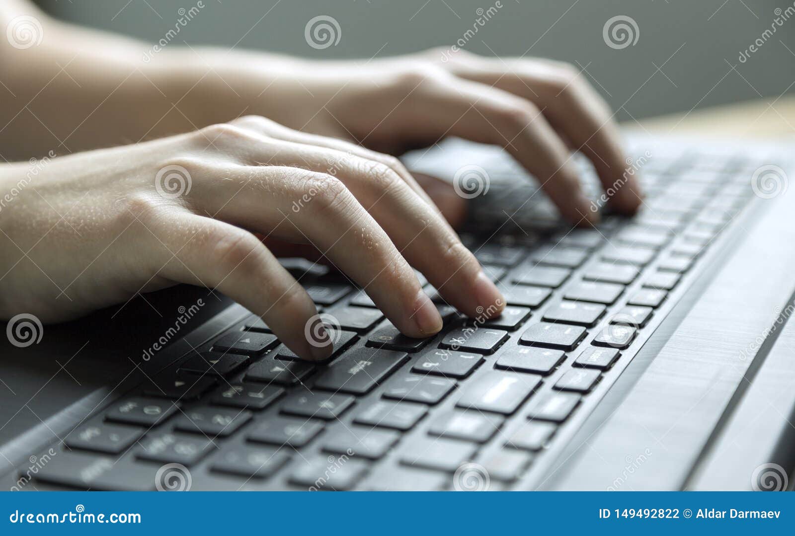 Hands on the Keyboard, Close Up Stock Photo - Image of formal, hands ...