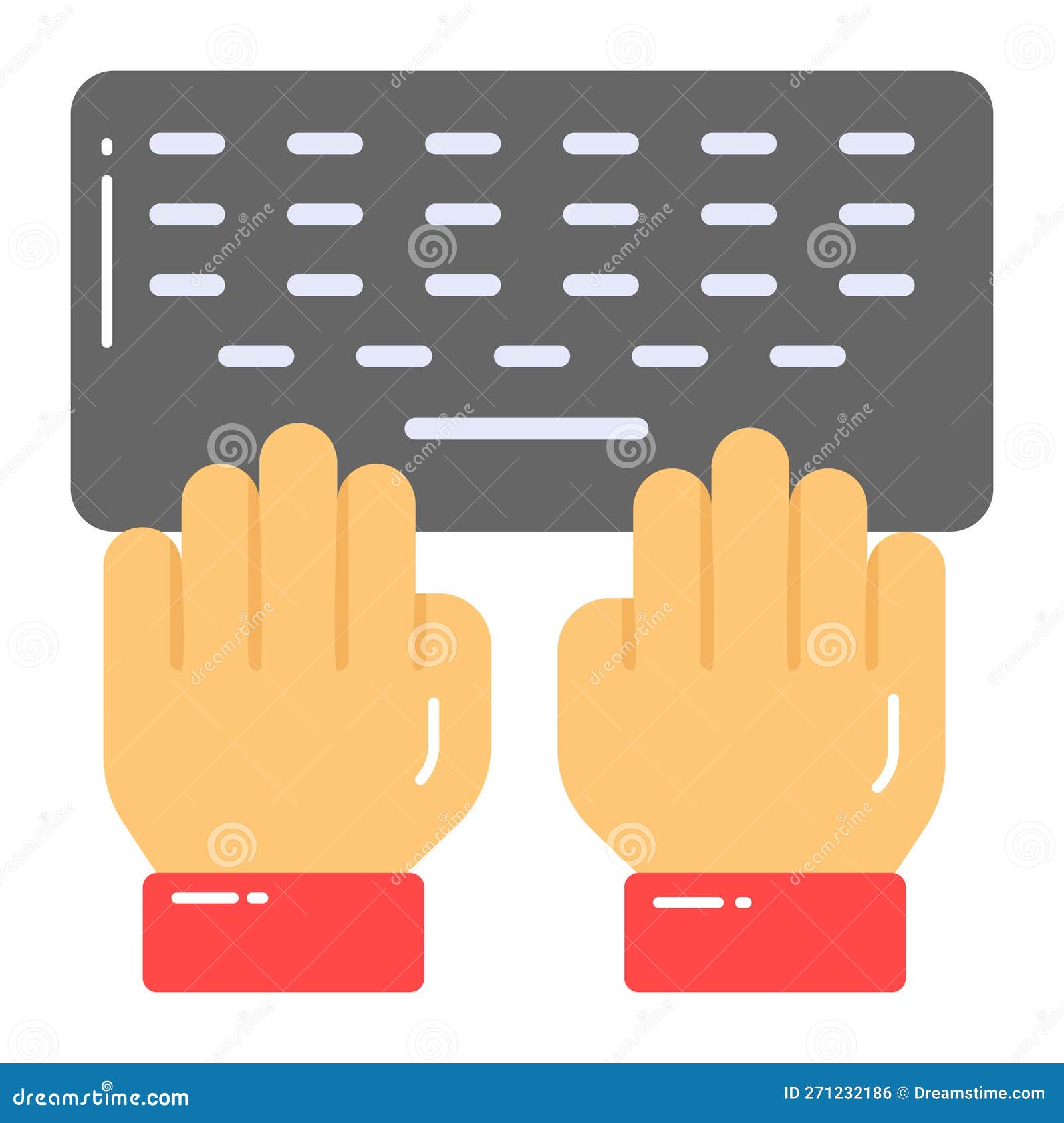 Hands on Keyboard Concept of Typing Vector, Unique Icon Stock Vector ...