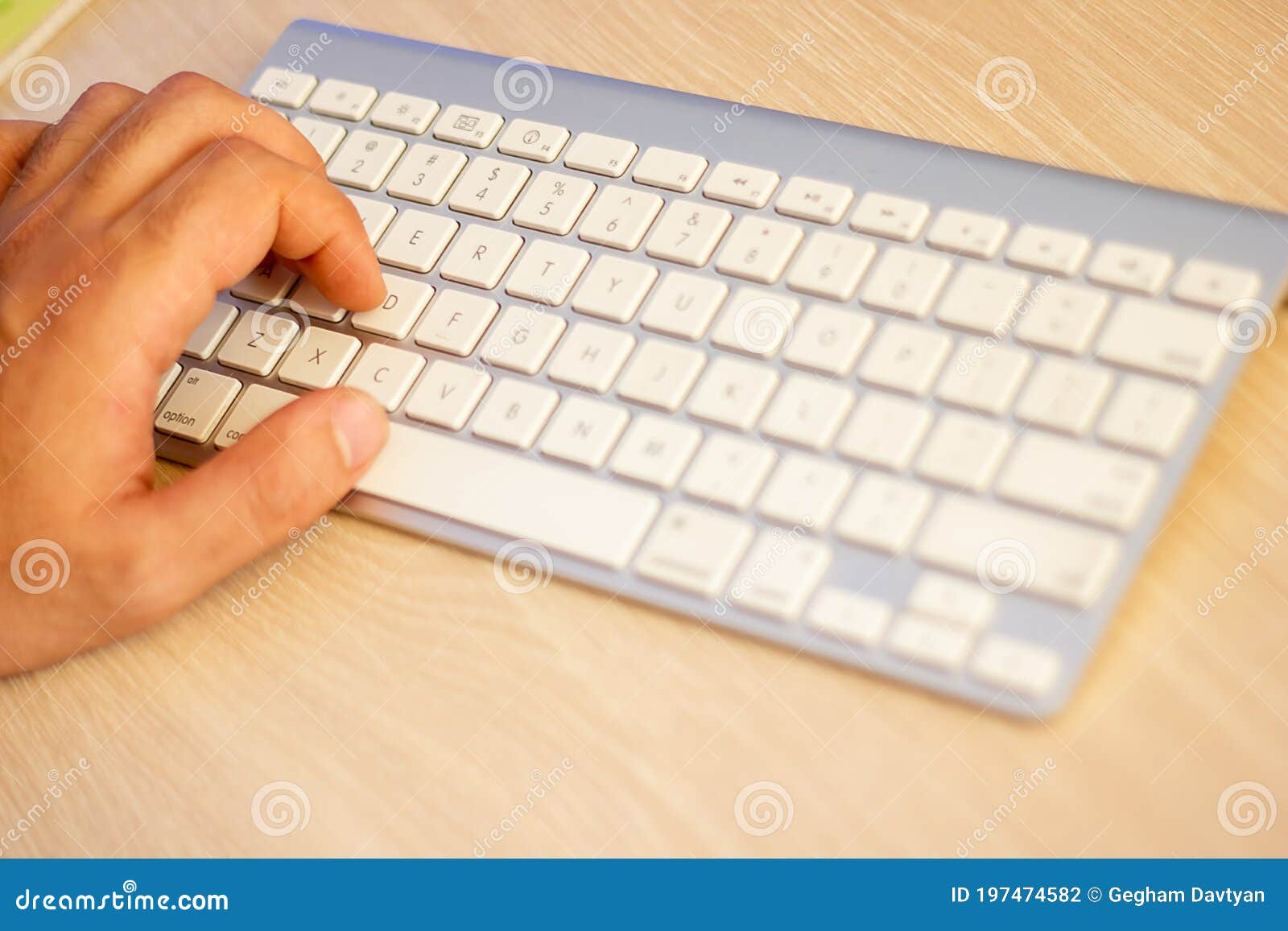 Hands on Keyboard, Hands Typing on a Keyboard Stock Photo - Image of ...