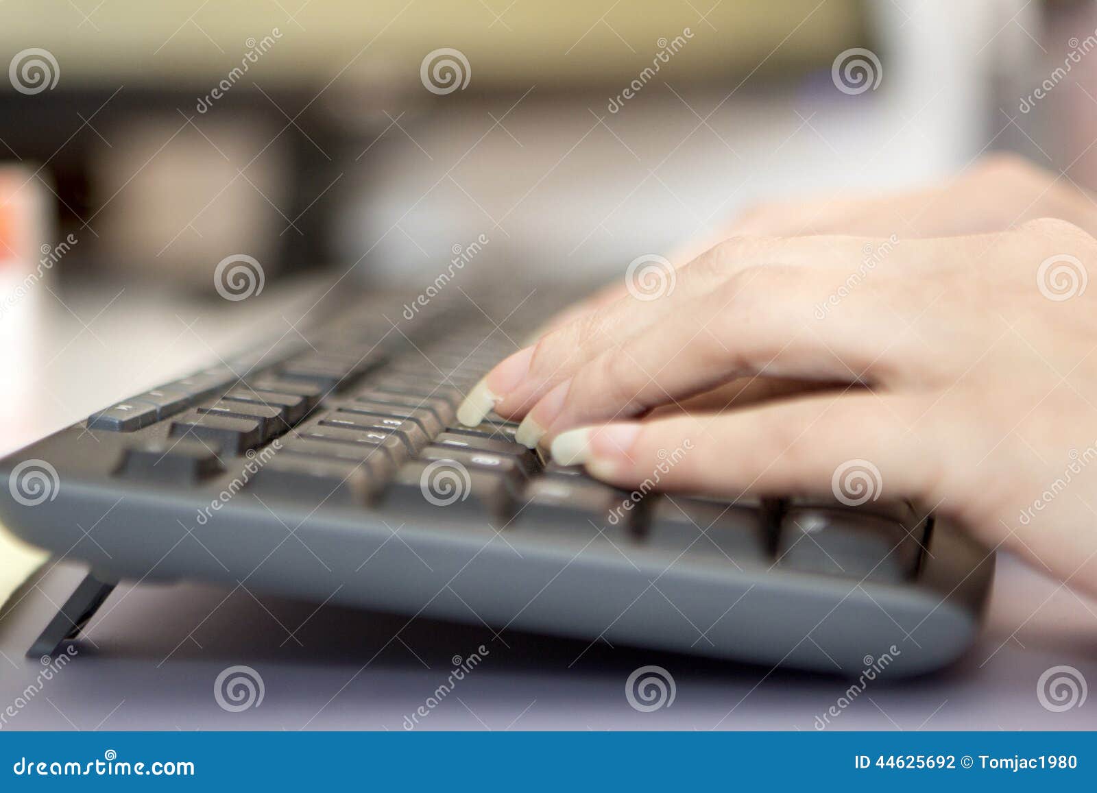Hands on keyboard stock photo. Image of person, hand - 44625692
